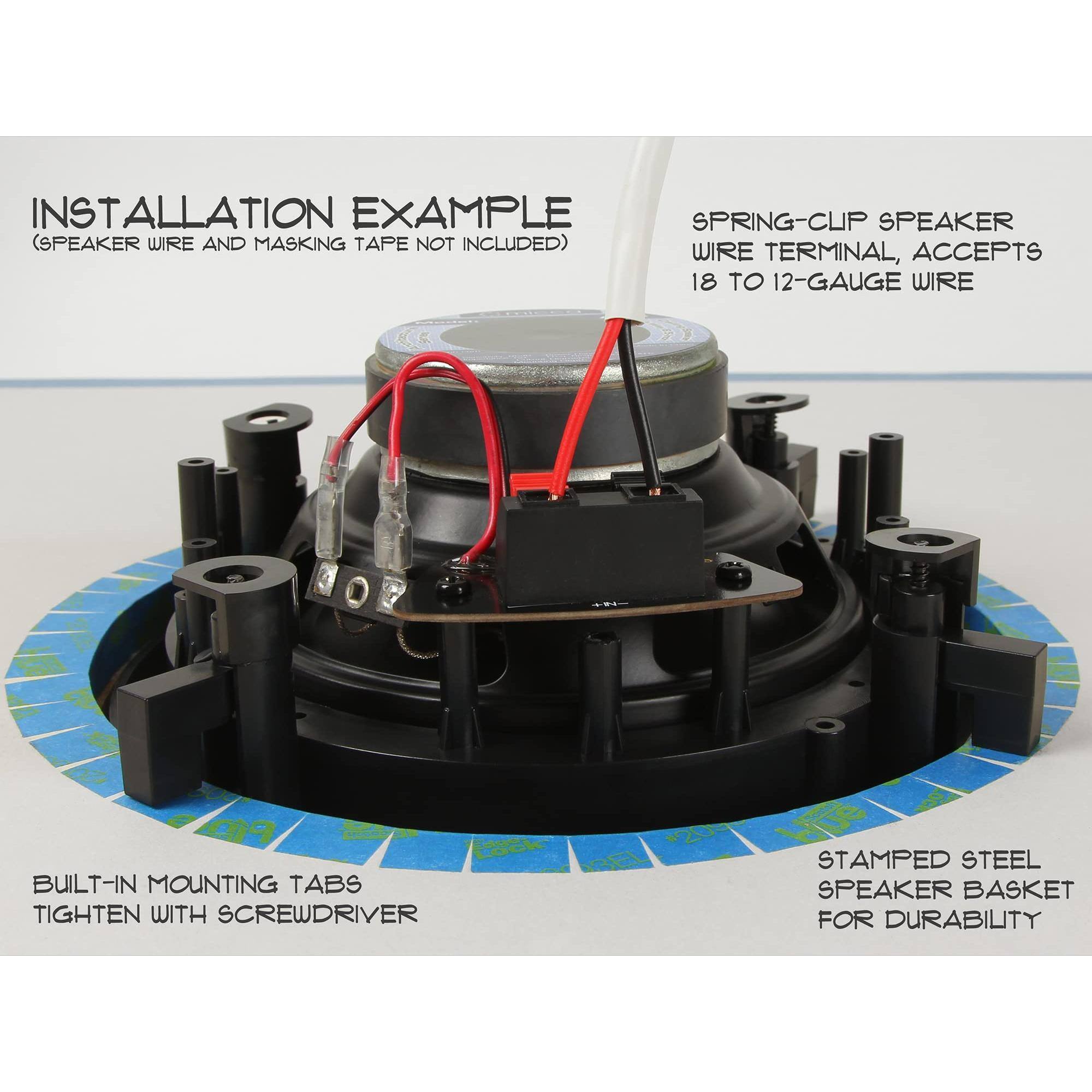 Pacoar Cade 2 way Ceiling Wall Round Speakers Pack Inch Woofer Cutout ...