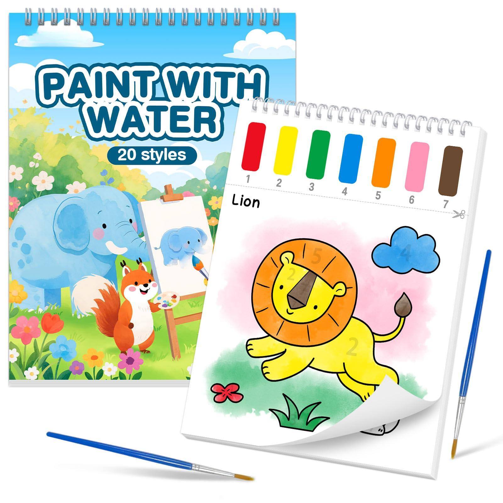 EZTW1 Paint With Water Coloring Books For Traffic Theme Mess Free ...