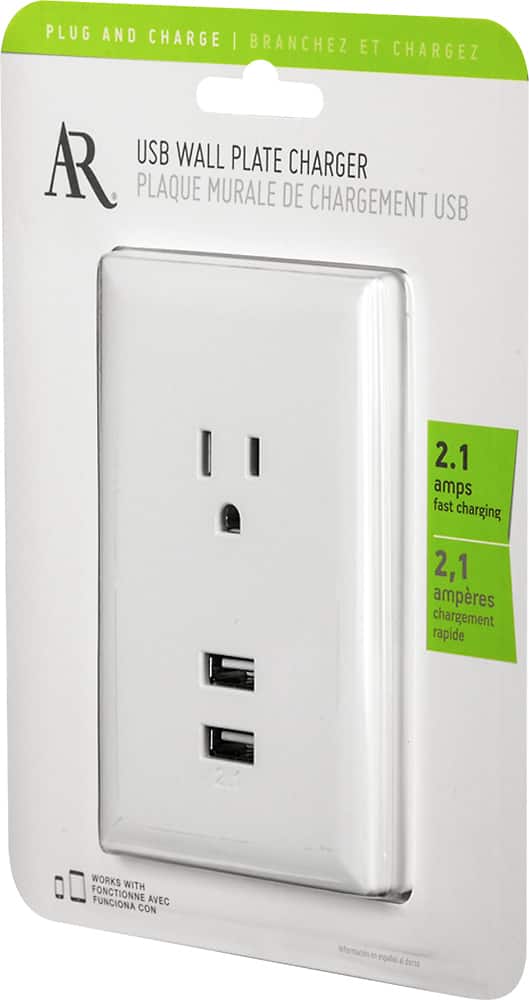 Best Buy: Acoustic Research USB Wall Plate Charger Multi ARWP2UWR