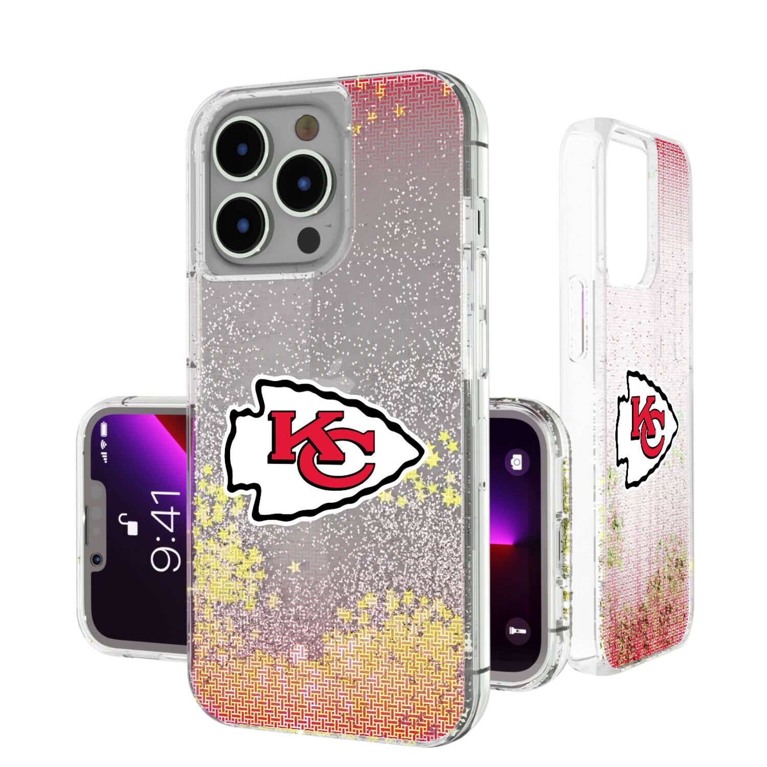 Keyscaper NFL Kansas City Chiefs Linen Logo iPhone Glitter Case 14 Pro ...