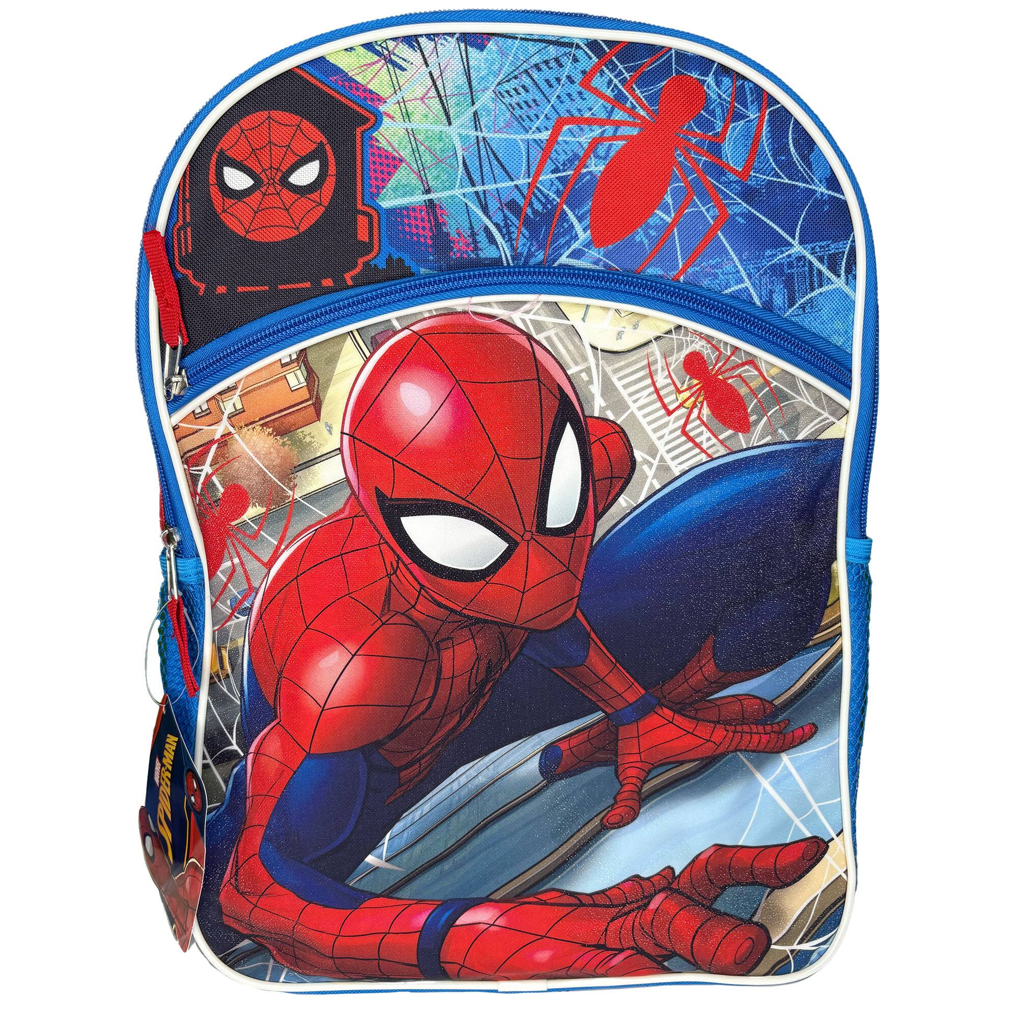 UPD Marvel Spiderman 16" Blue and Red School Backpack with Front and ...