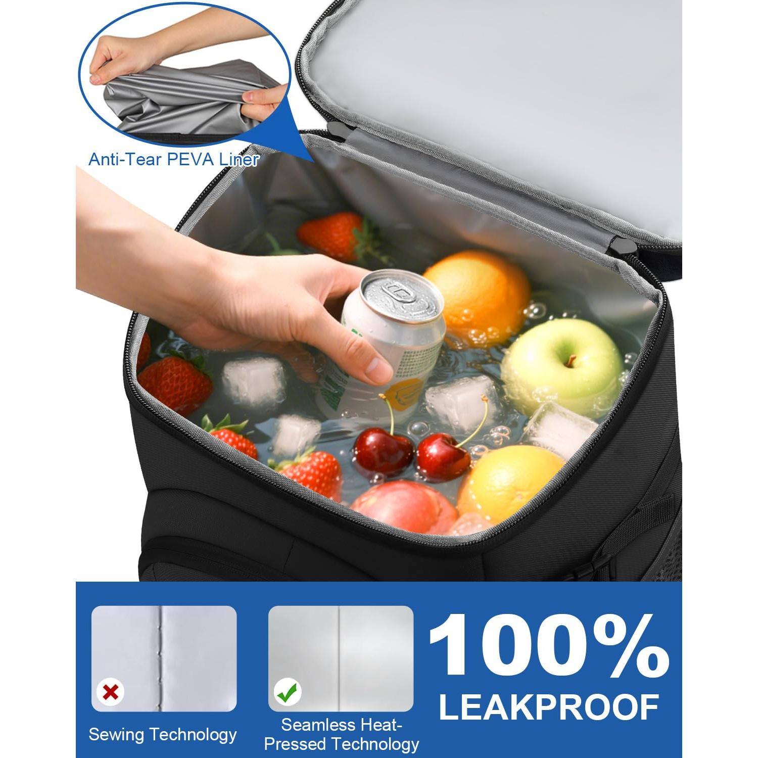 Live At Space Cooler Backpack For Men Women Insulated Waterproof Leak ...