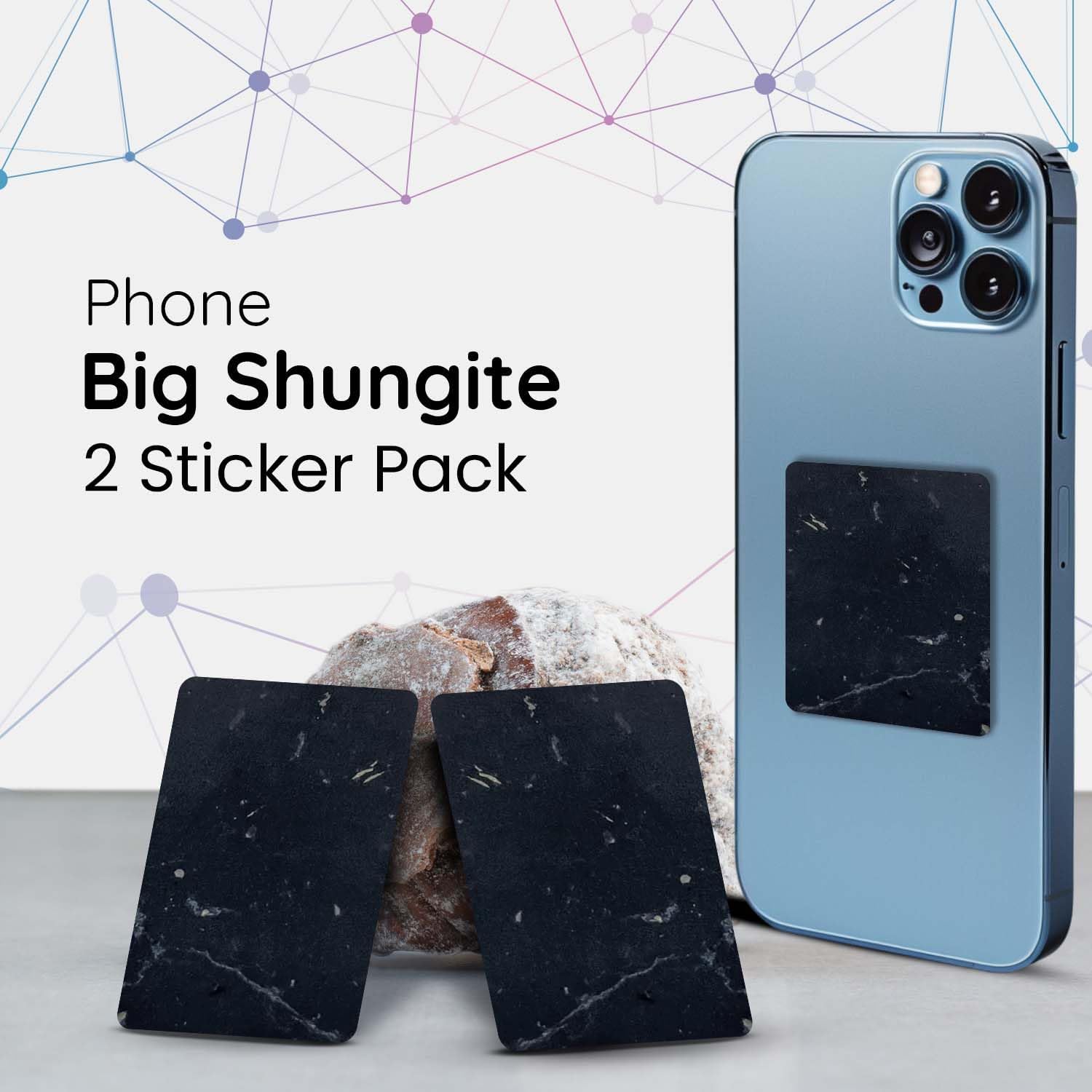 RadEnergy Large Shungite Phone Sticker – Natural EMF Shielding, 2 Pack ...