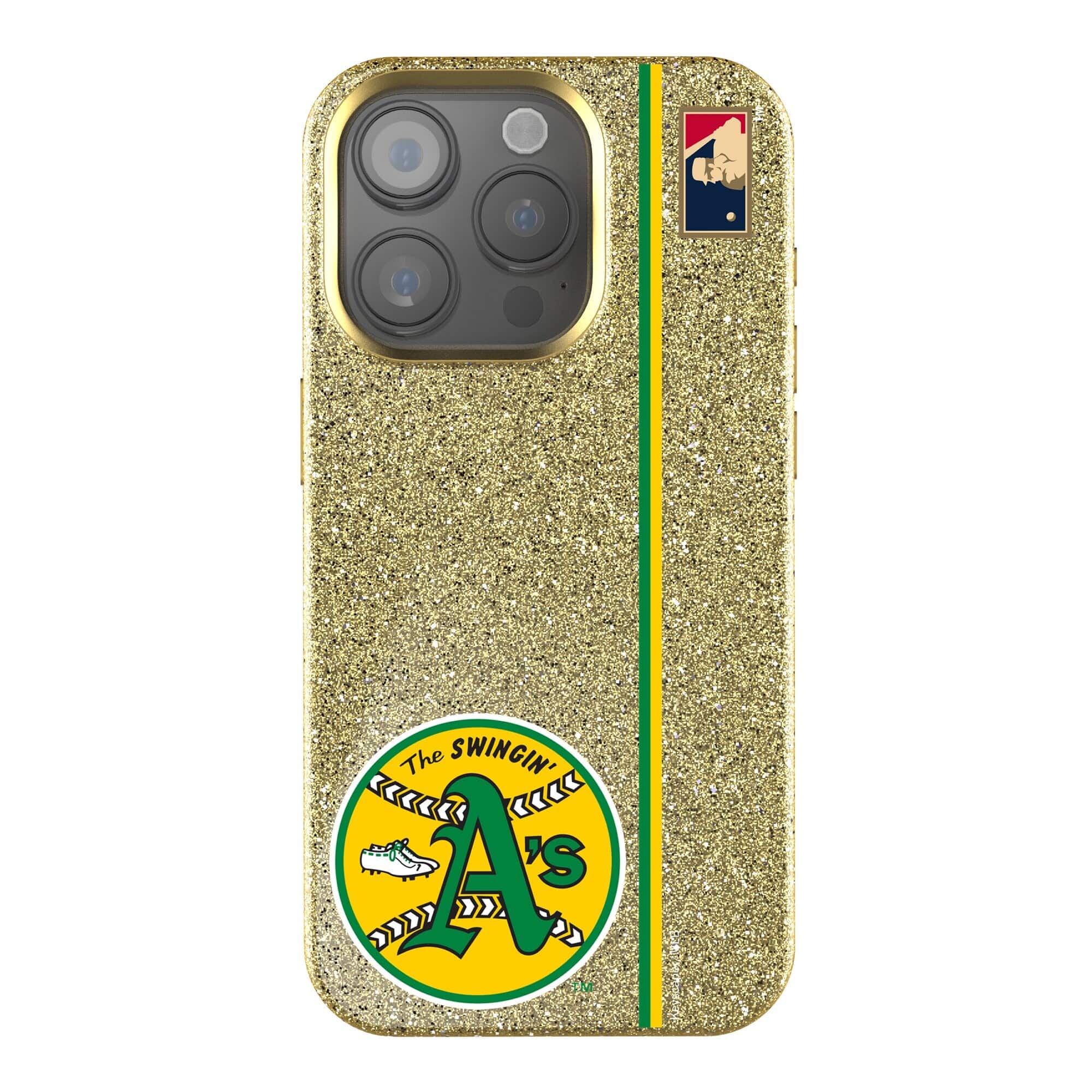 MLB Keyscaper - - Athletics 1971 Logo iPhone Bling - 15 Pro - Gold ...