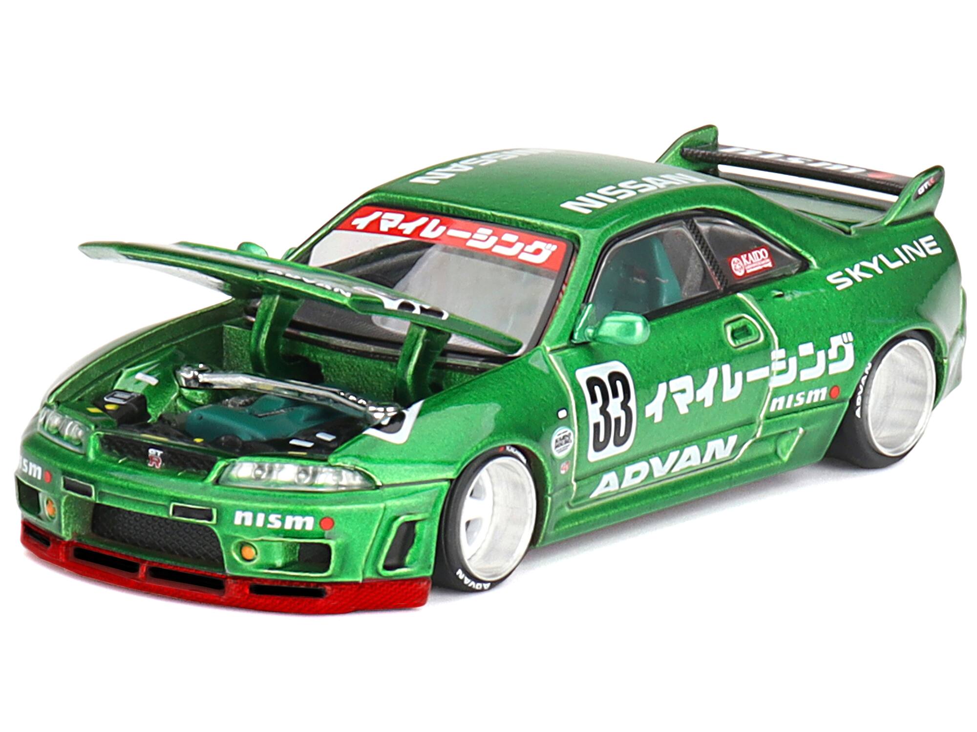 Mini GT Nissan Skyline GT R R33 RHD #33 Imai Racing V1 Metallic Kaido ...