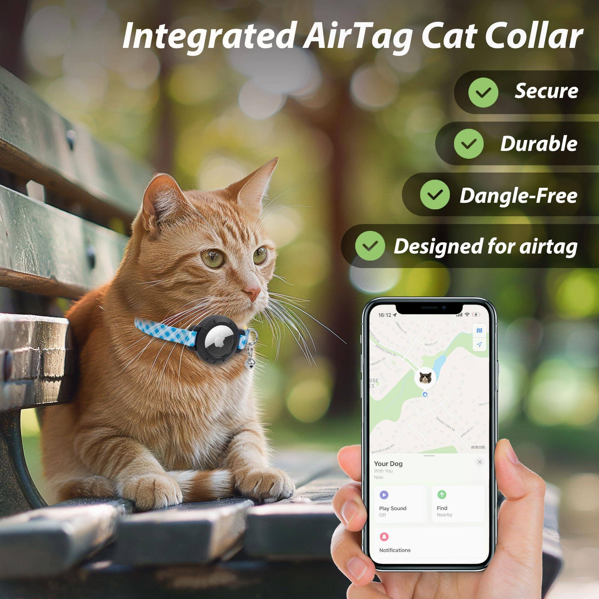 Leash Valley Refurbished Excellent Airtag Cat Collar Breakaway ...