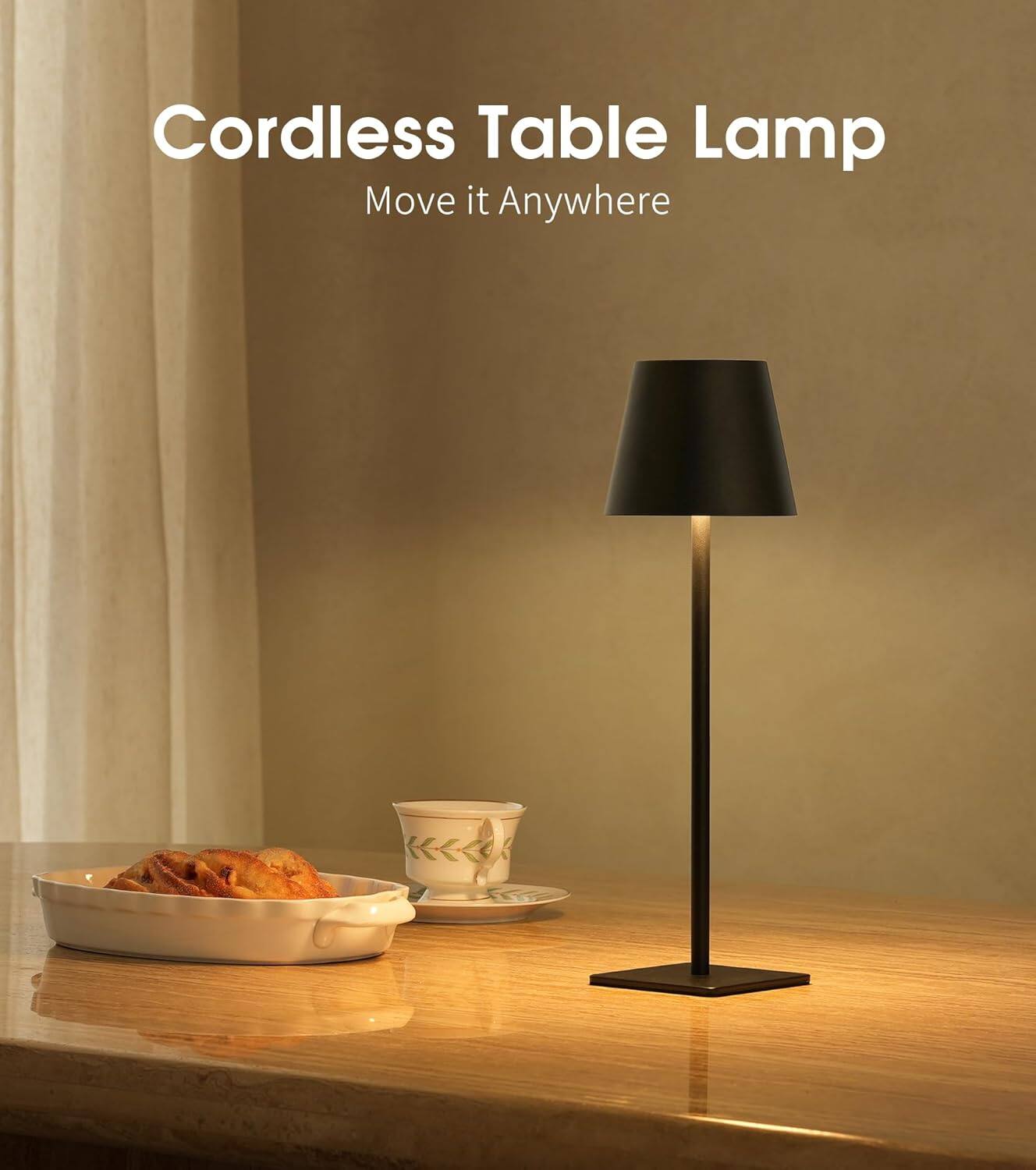 Stamp n Camp UME Cordless Table Lamp Battery Operated Lamp Portable ...