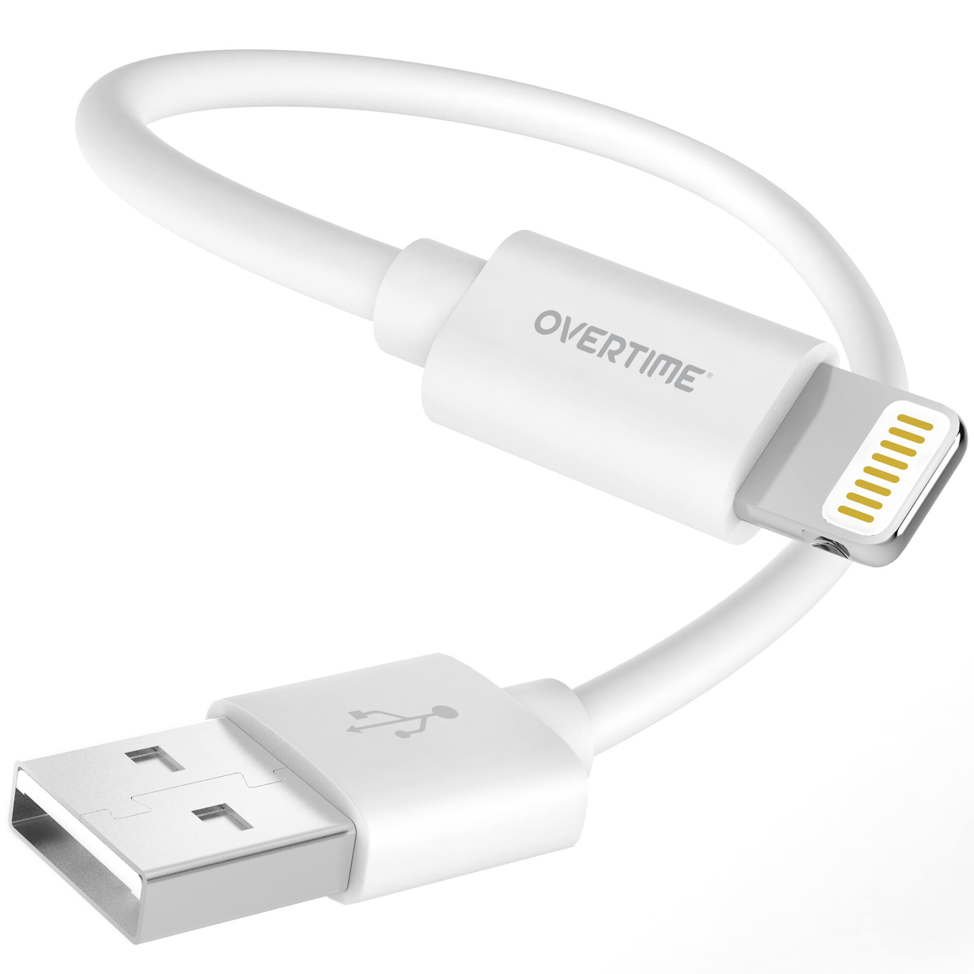 Overtime 1ft Apple MFI Certified Lightning to USB A Short Charging ...