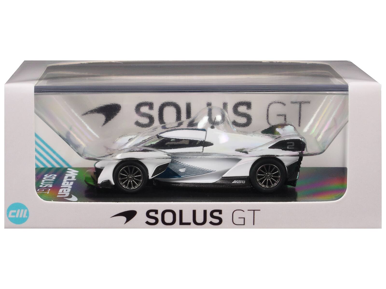 CM Models McLaren Solus GT White with Blue Stripes 1/64 Diecast Model ...