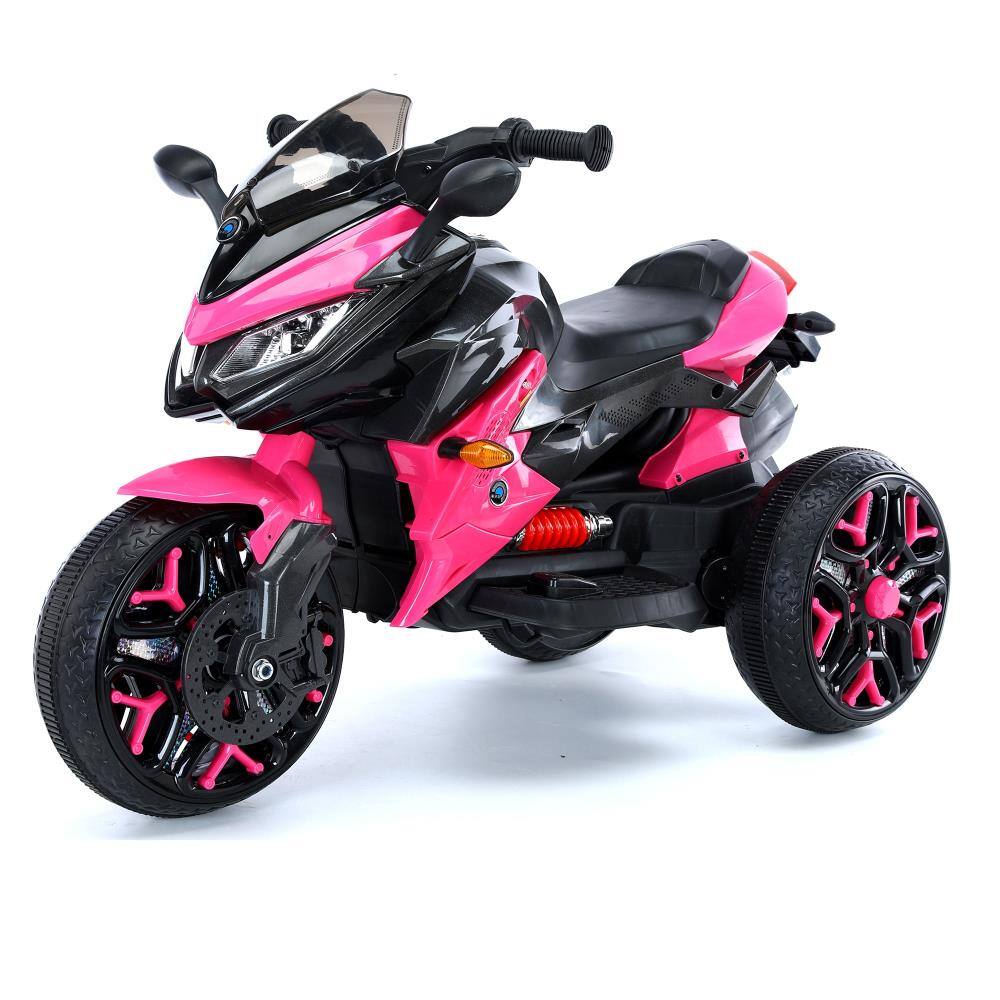 BreeBe 12V Kids 3 Wheel Ride On Motorcycle, Battery Powered Motorbike w ...