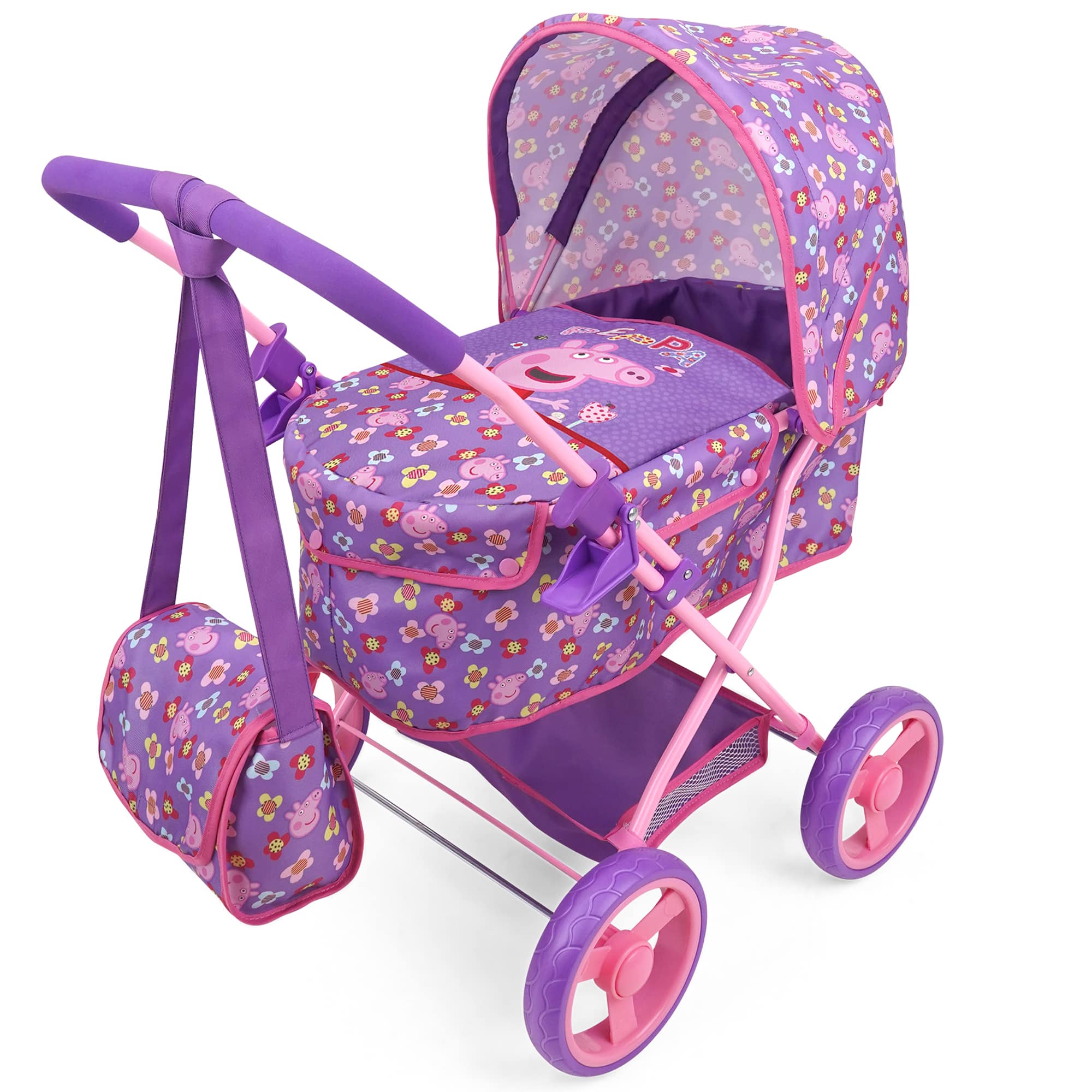Best Buy: 509 Crew Peppa Pig: Doll Deluxe Pram & Bag Purple, Pink ...