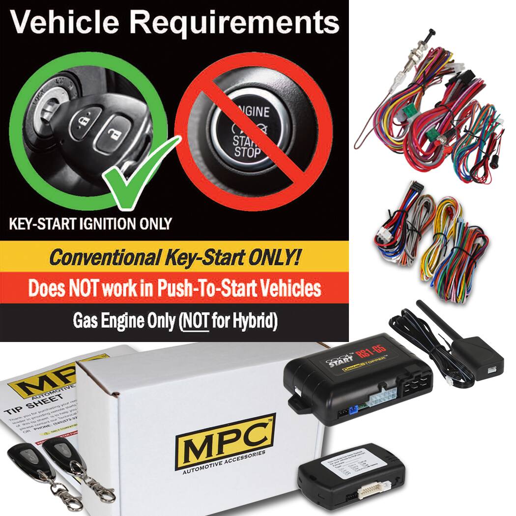 MPC Complete 1 Button Remote Start Kit For 2004 2008 Acura TL Black B ...