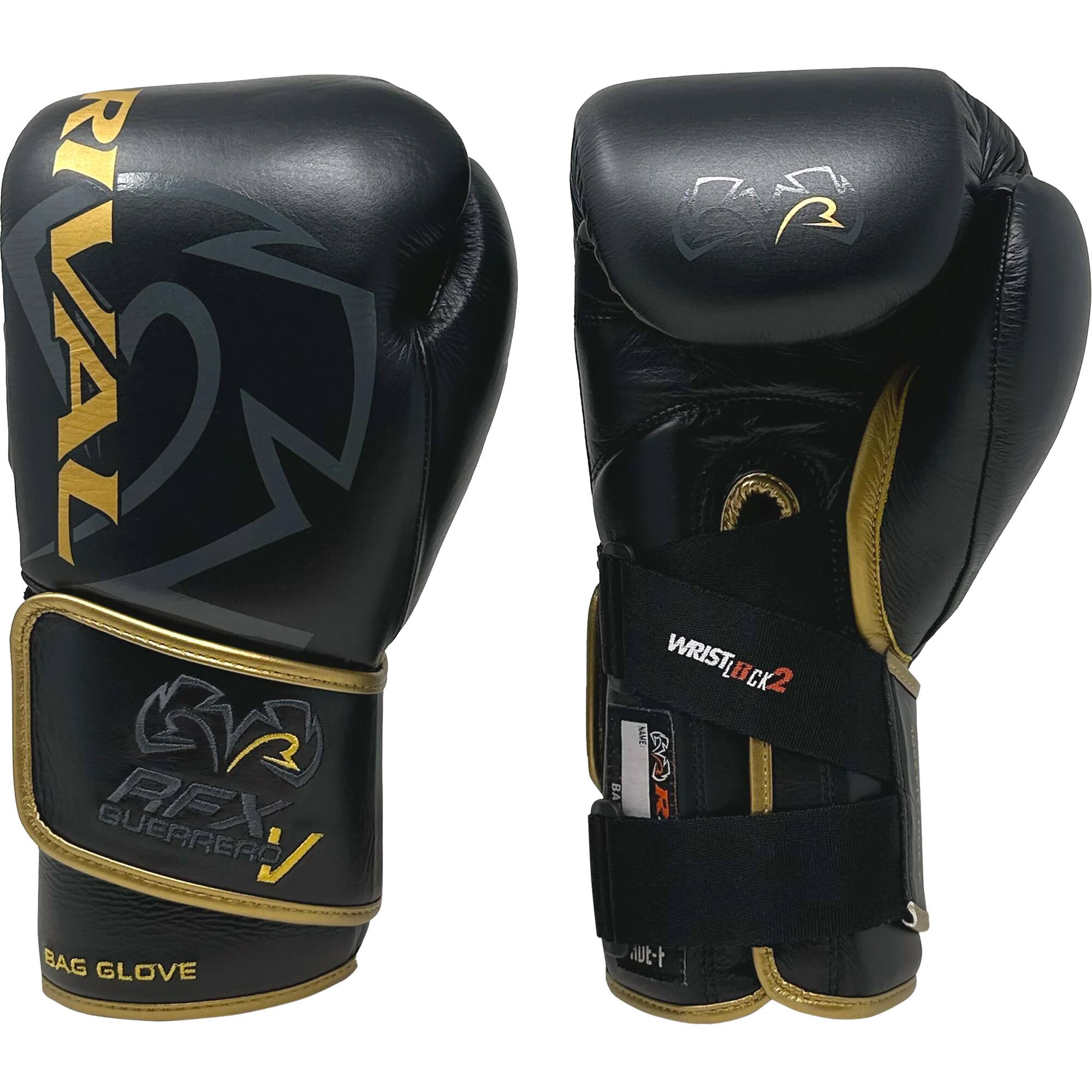 RIVAL Boxing RFX Guerrero V HDEF Bag Gloves 8 oz. Black/Gold RFX-G-V ...