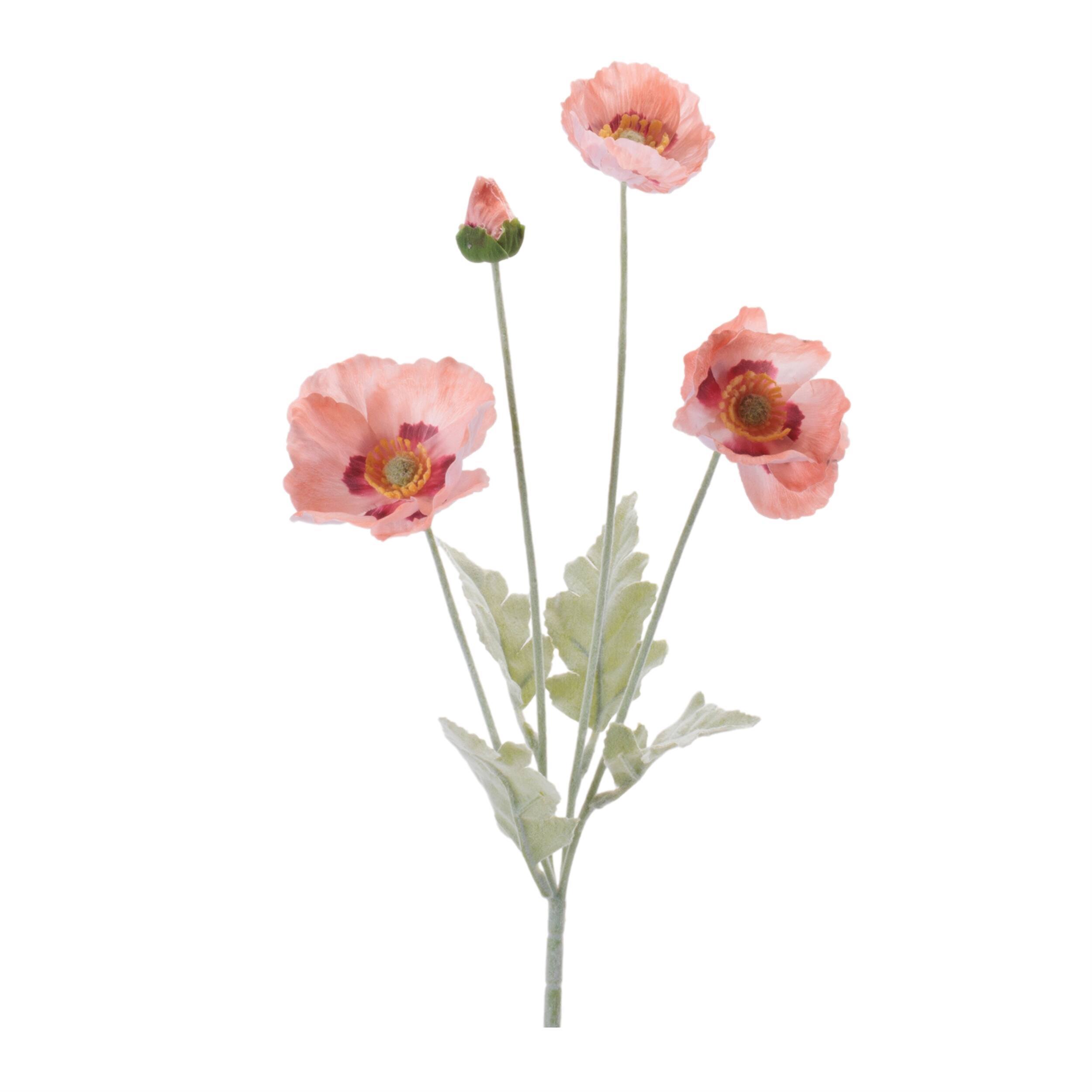 BreeBe Poppy Floral Spray (Set of 6) Pink, Green 96925DS - Best Buy