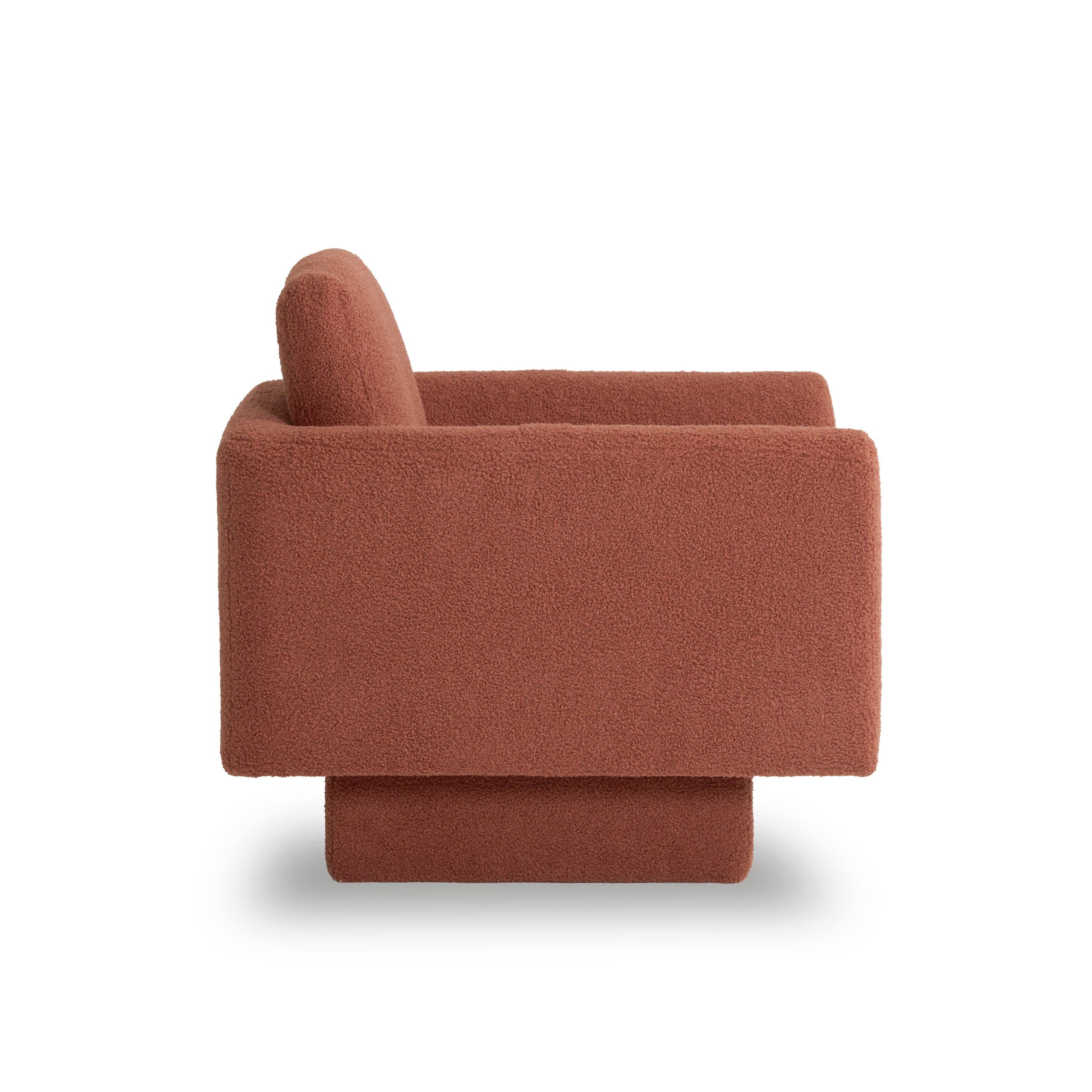 APRILSOUL Modern Swivel Accent Chairs Teddy Sherpa Round Armchair ...