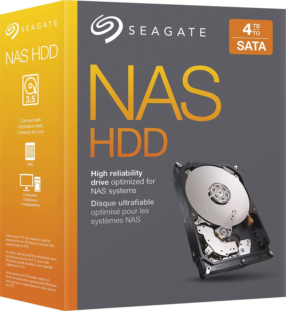 Best Buy: Seagate 4TB Internal SATA NAS Hard Drive for Desktops STBD4000100