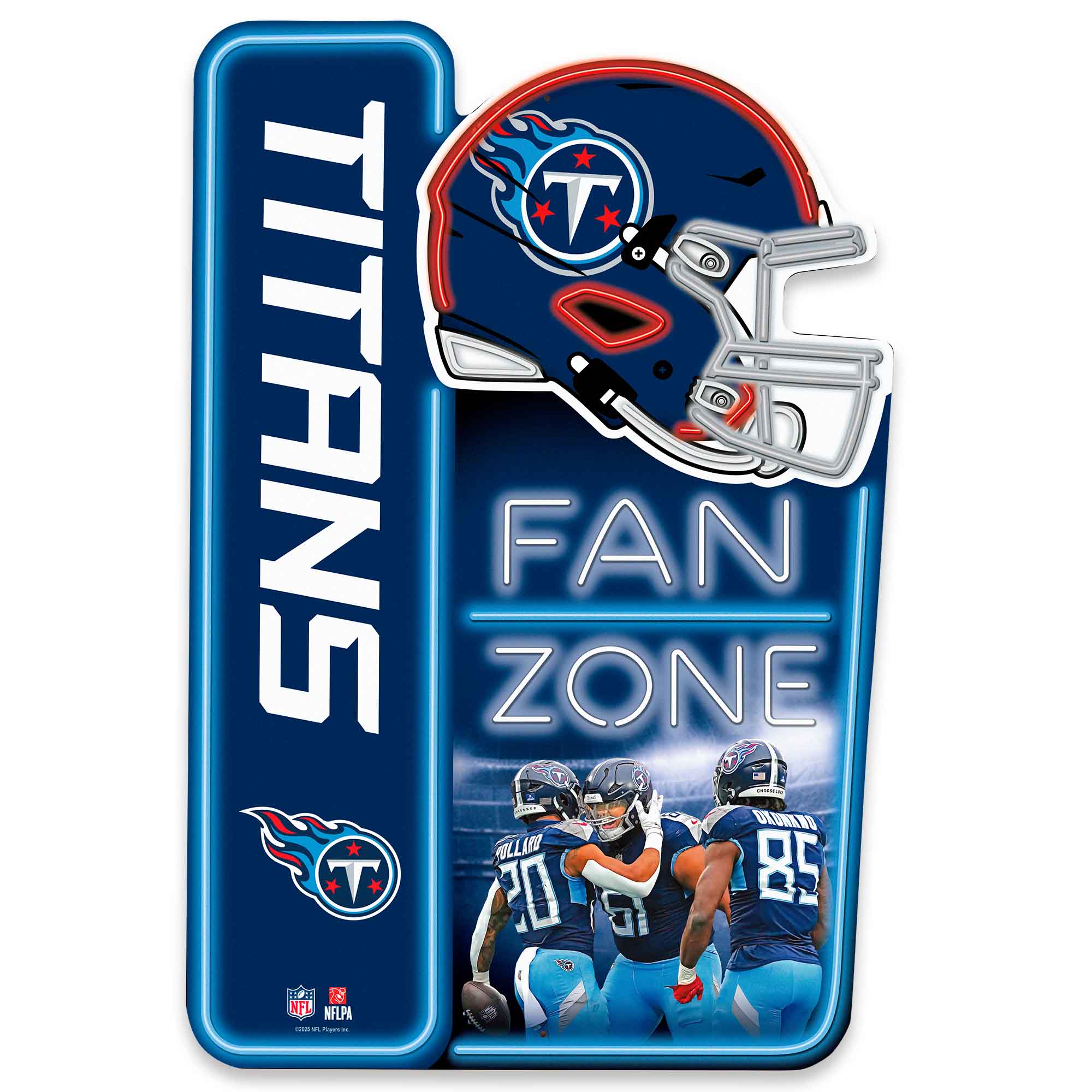 Open Road Brands Tennessee Titans 13" x 19.5" Fan Zone Metal Sign ...