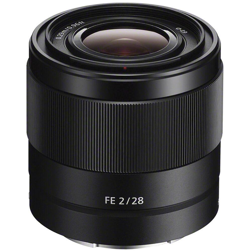 Sony FE 28mm f/2 Lens (SEL28F20) + Filter Kit + Lens Pouch + Cap Keeper ...