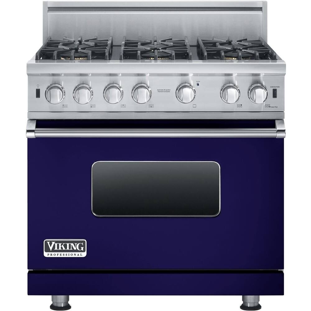 Best Buy: Viking 5.1 Cu. Ft. Freestanding Gas Convection Range Cobalt ...