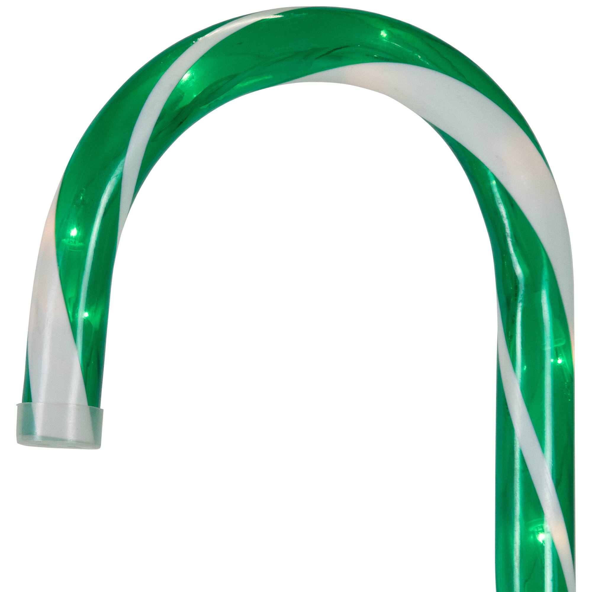 Northlight Lighted Outdoor Christmas Candy Cane Pathway Markers 28" and ...