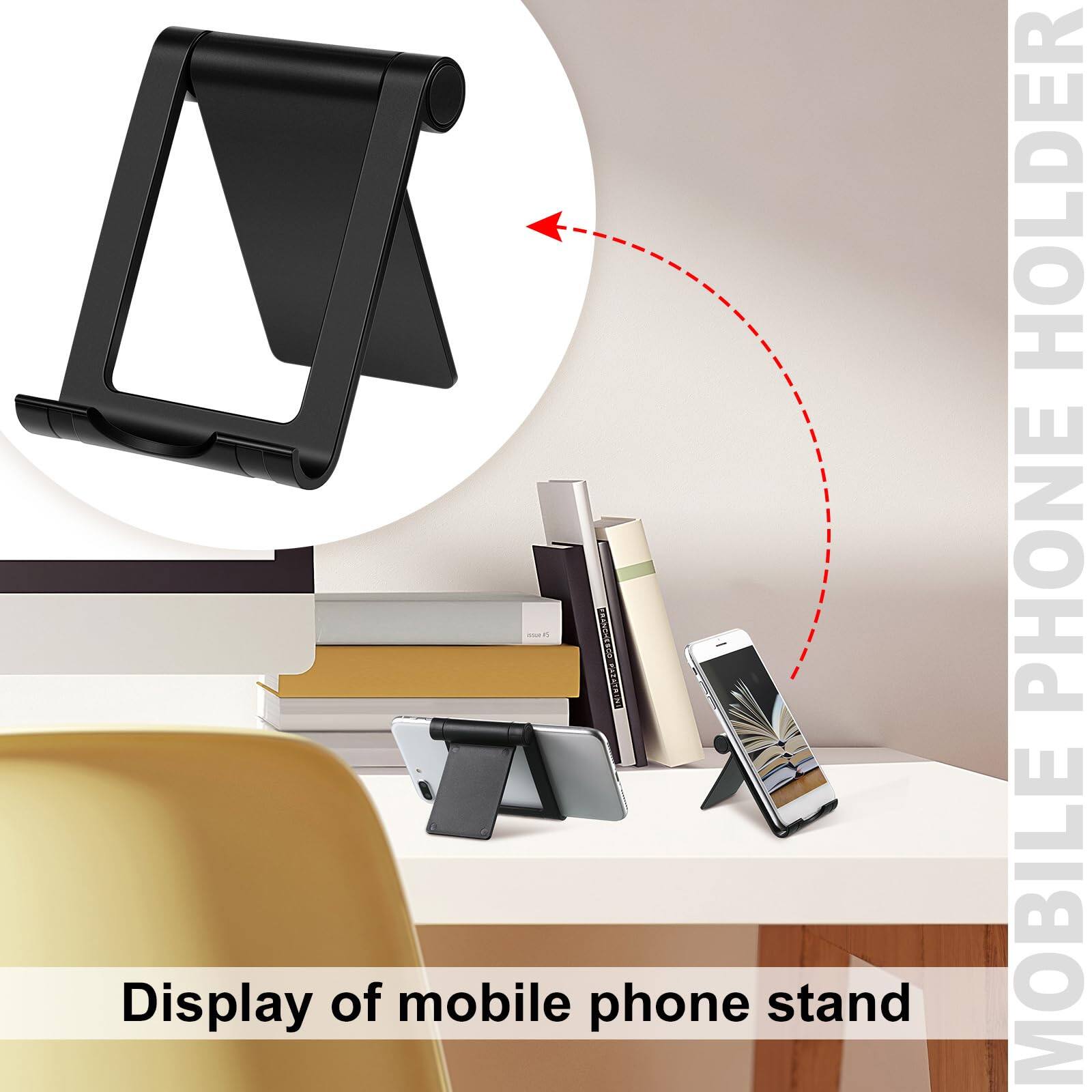 COTTAGE Foldable Cell Phone Stand Desk Multi Angle Tablet Universal ...