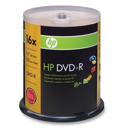 Best Buy: HP DVD Recordable Media DVD R 16x 4.70 GB 100 Pack Spindle 02041