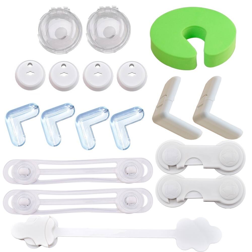bonoch 18PCS Baby Safety Locks Cabinet Locks for Babies Socket Cover ...
