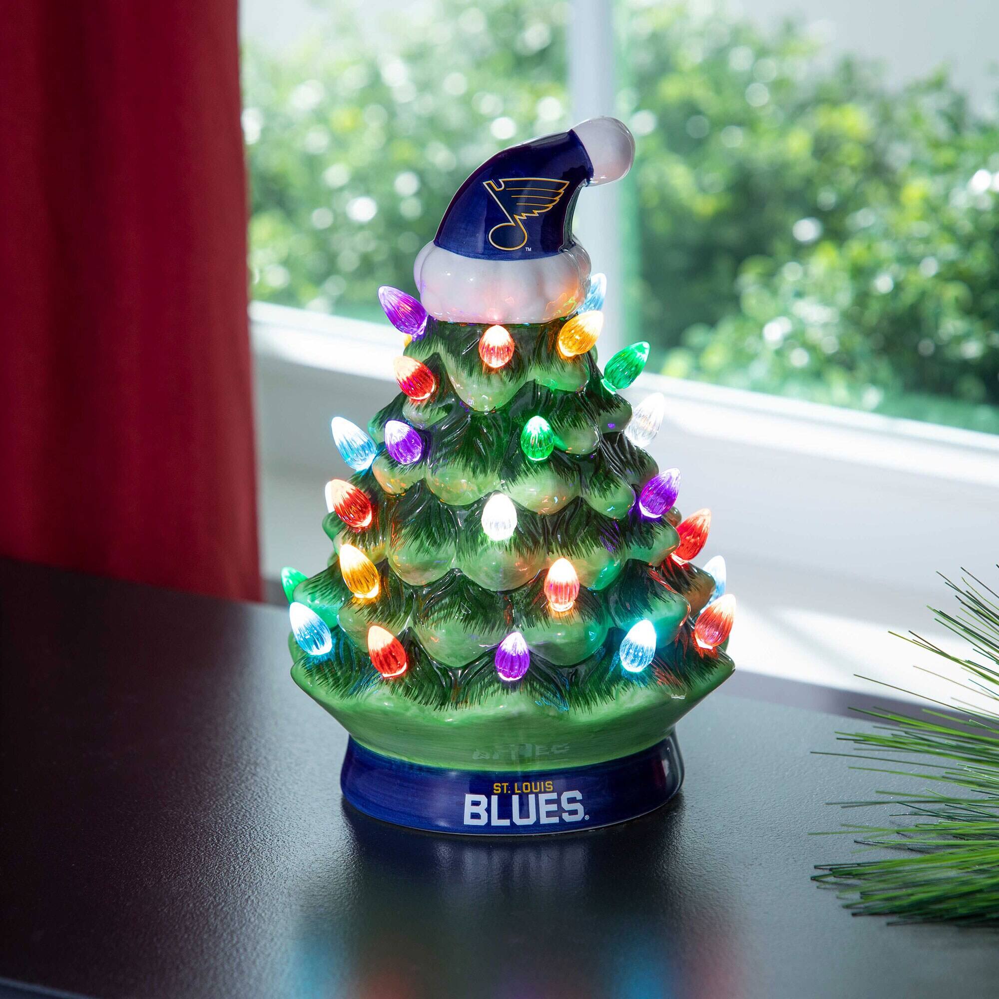 Evergreen Enterprises St. Louis Blues 8" Light Up Ceramic LED Christmas ...