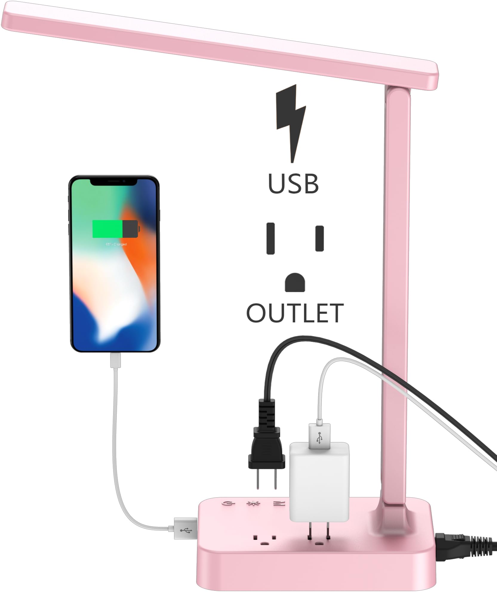 Dazzling Pops Led Desk Lamp For College Dorm Room Light With Usb ...