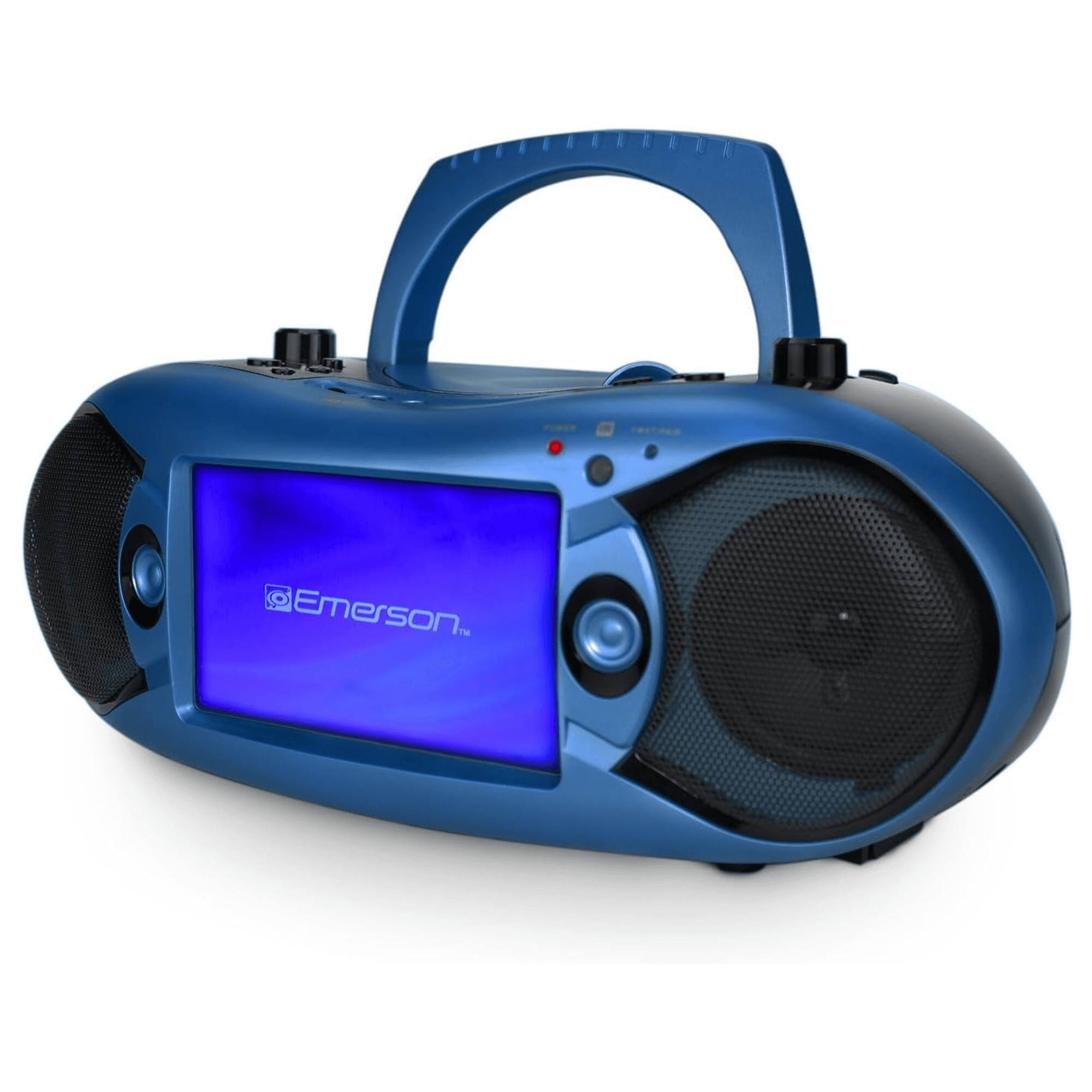 Emerson 7" Bluetooth DVD Boombox w AMFM Radio, Stereo Speakers & Multi ...