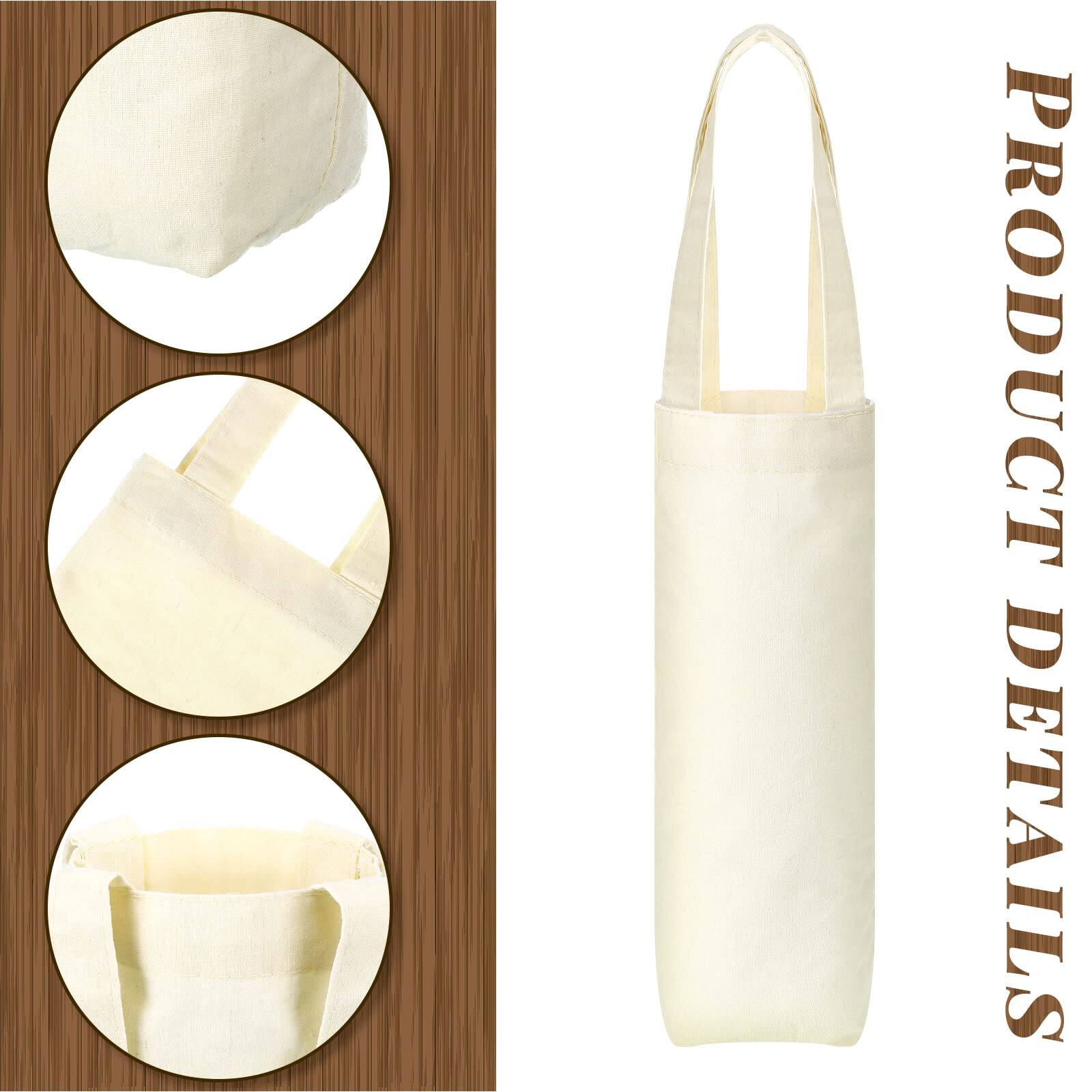 Paradigms Interiors Canvas Wine Bags With Handle Inch Burlap ...