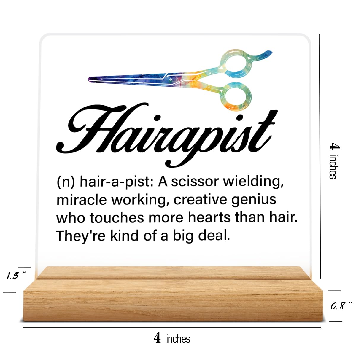 Cedar Assembly Hair Stylist Gift Hairapist Definition Desk Sign Decor ...
