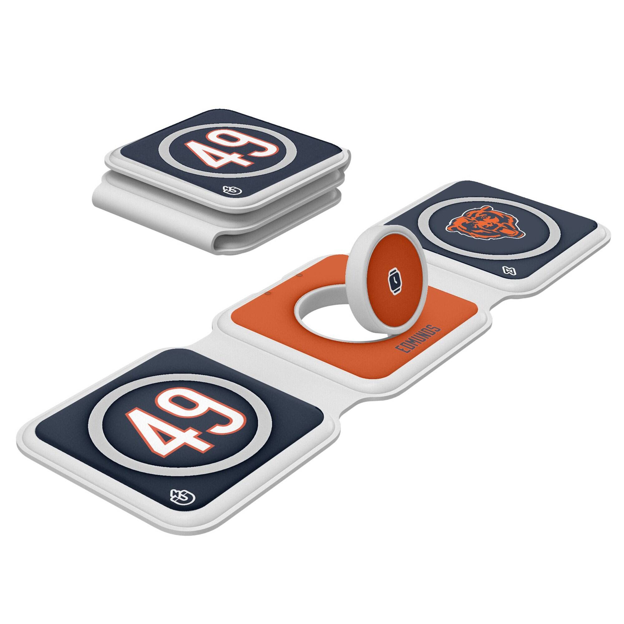 Keyscaper Tremaine Edmunds Chicago Bears 3 in 1 Foldable Charger White ...
