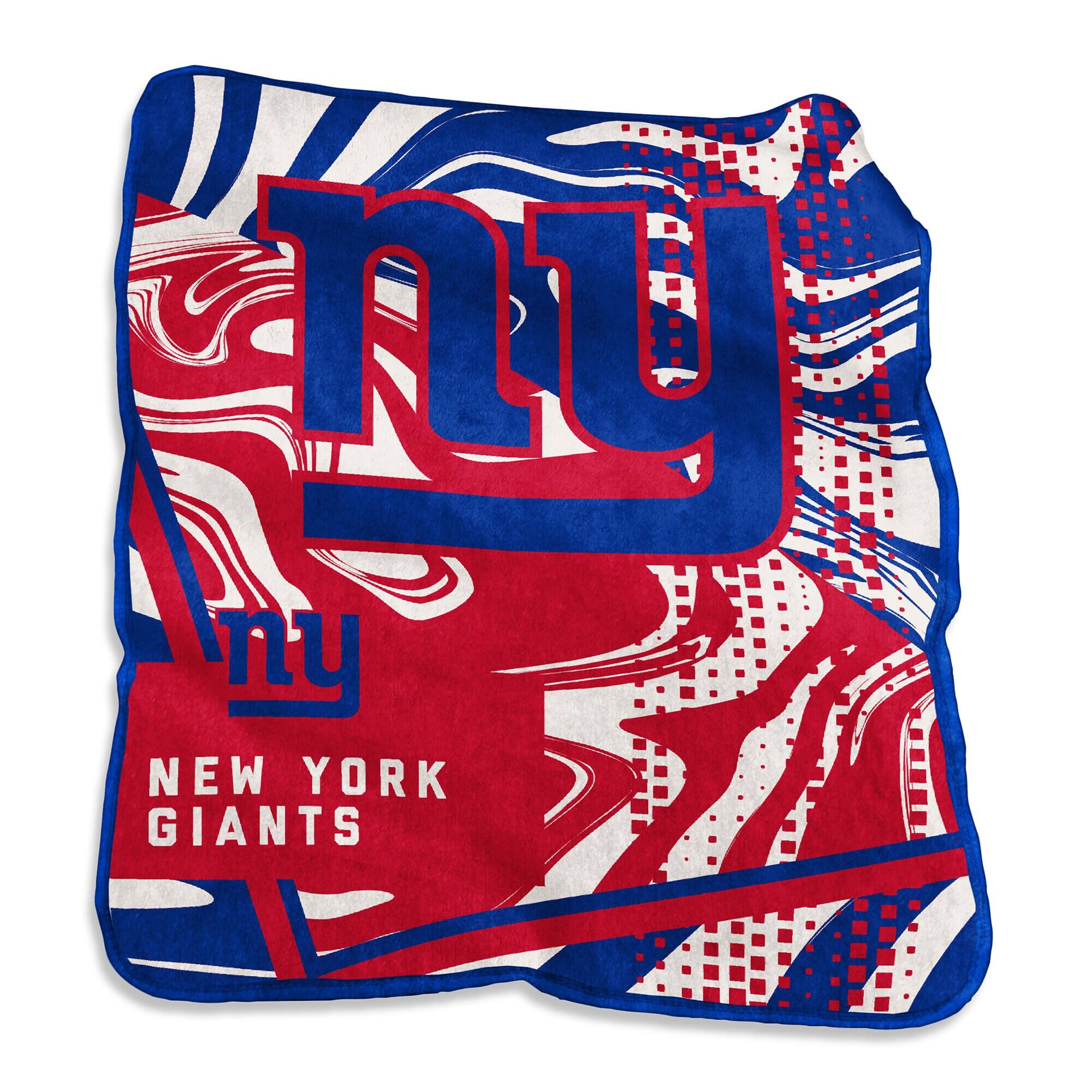 Logo Brands New York Giants 50" x 60" Swirl Raschel Throw Blanket ...