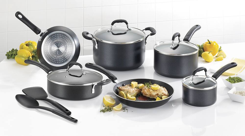 T Fal Expert Pro 12 Piece Cookware Set Black E837SC64 - Best Buy