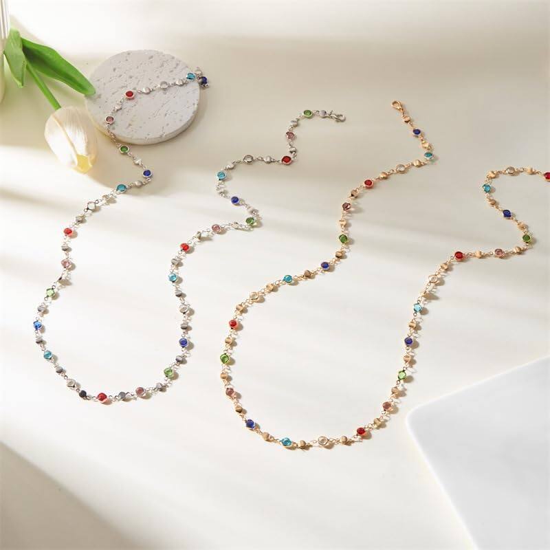 Live At Space for Women Dainty Gold/Silver Y Shaped Pendant with Beaded ...