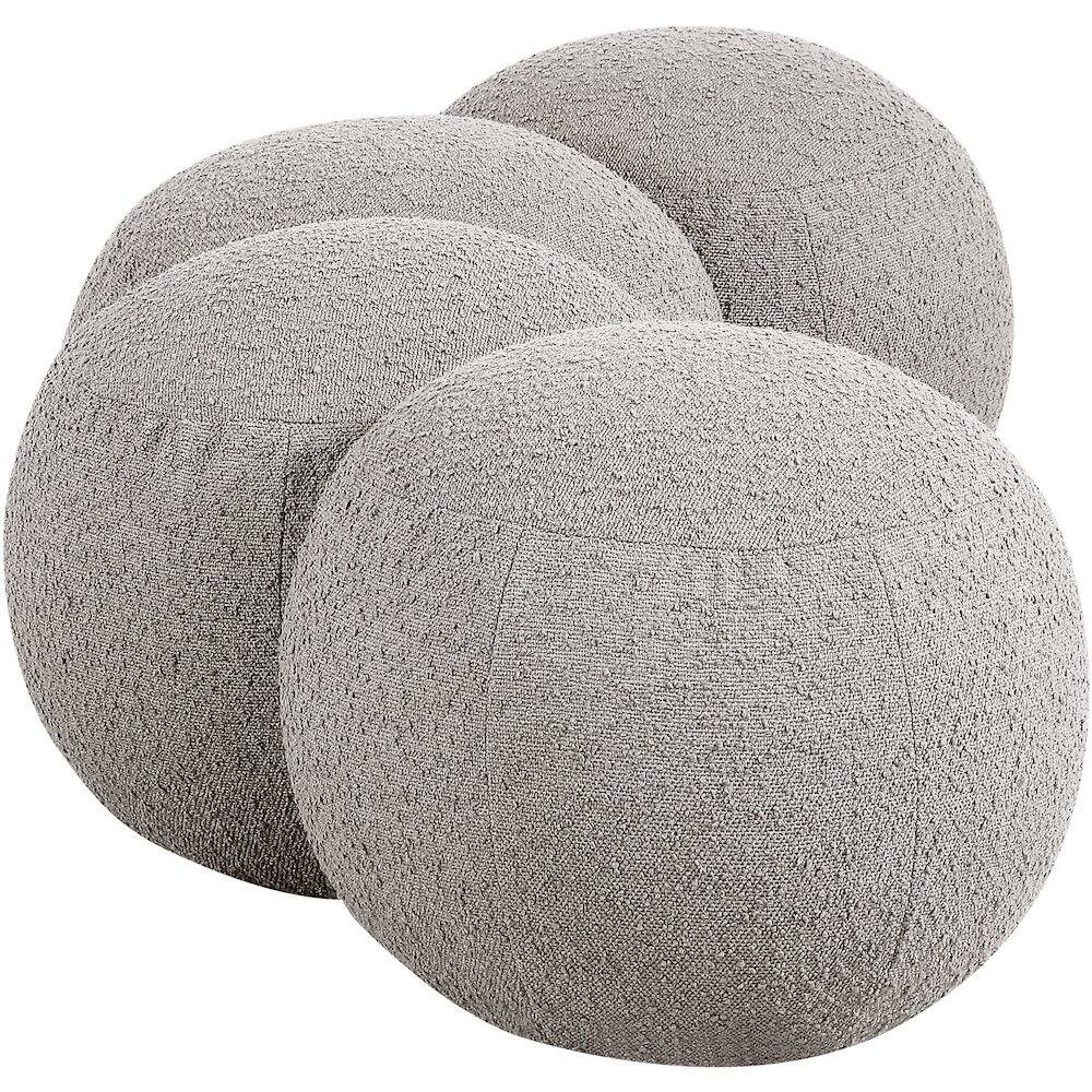 Meridian Furniture Apollo Taupe Boucle Fabric Bench Brown 22093Taupe ...