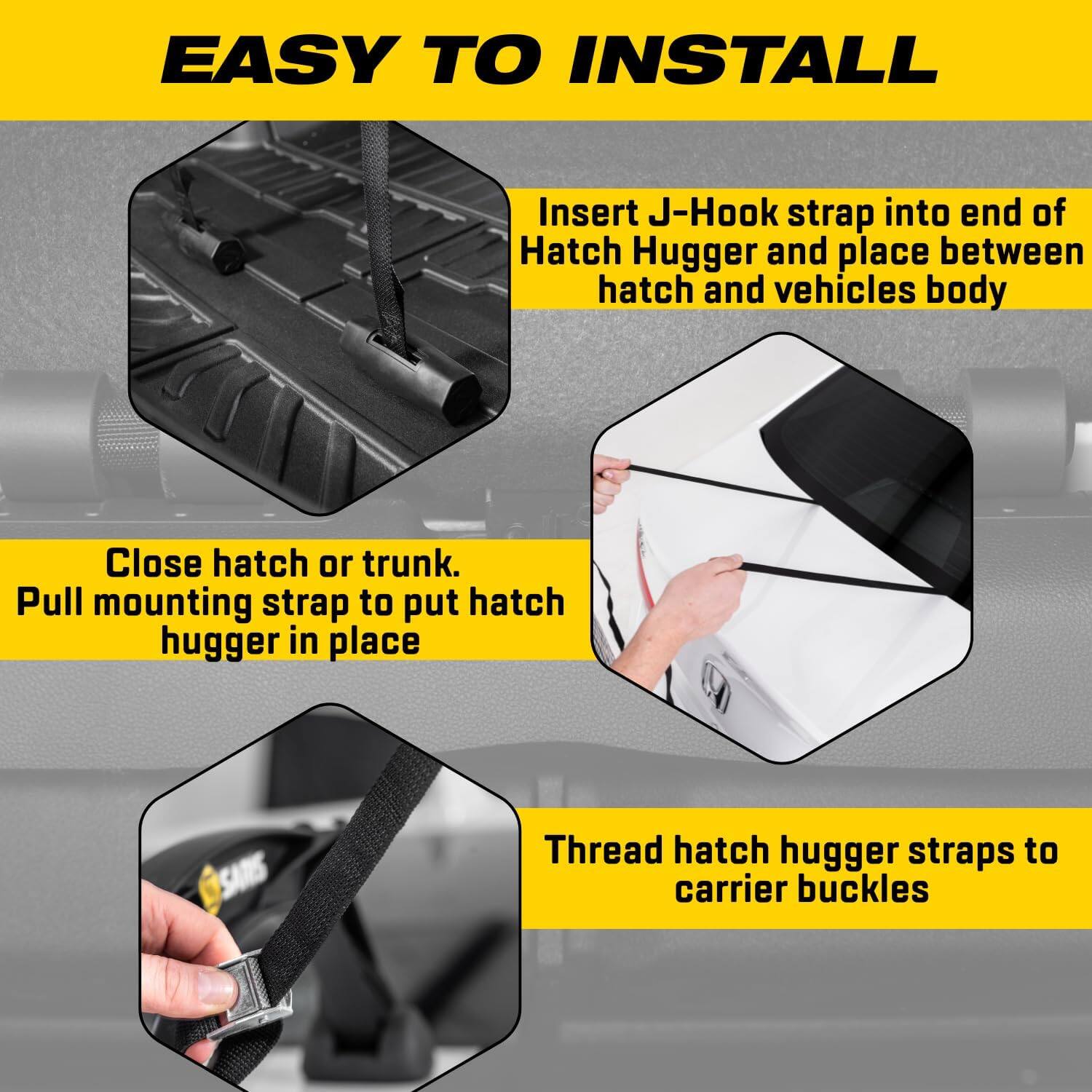 Saris Hatch Huggers SL Bike Rack Straps, Rack Mounting Straps, 1 Pair Black SAR3045 - Best Buy