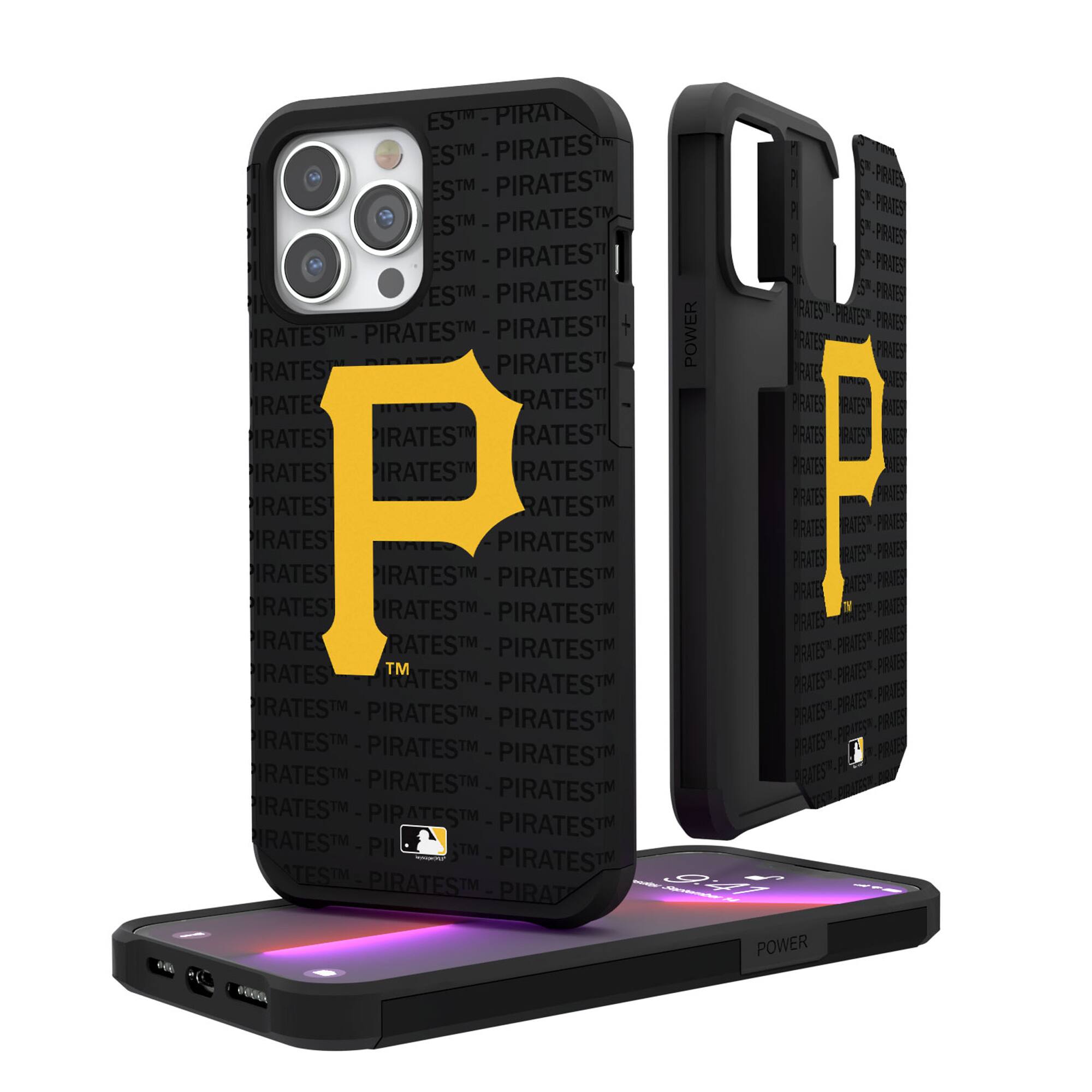 Keyscaper MLB Pittsburgh Pirates iPhone Text Backdrop Rugged Case 15 ...