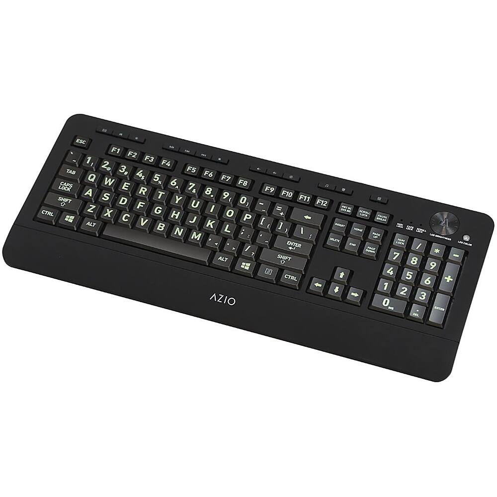 AZIO Vision Wired Keyboard with Back Lighting Black KB506 - Best Buy