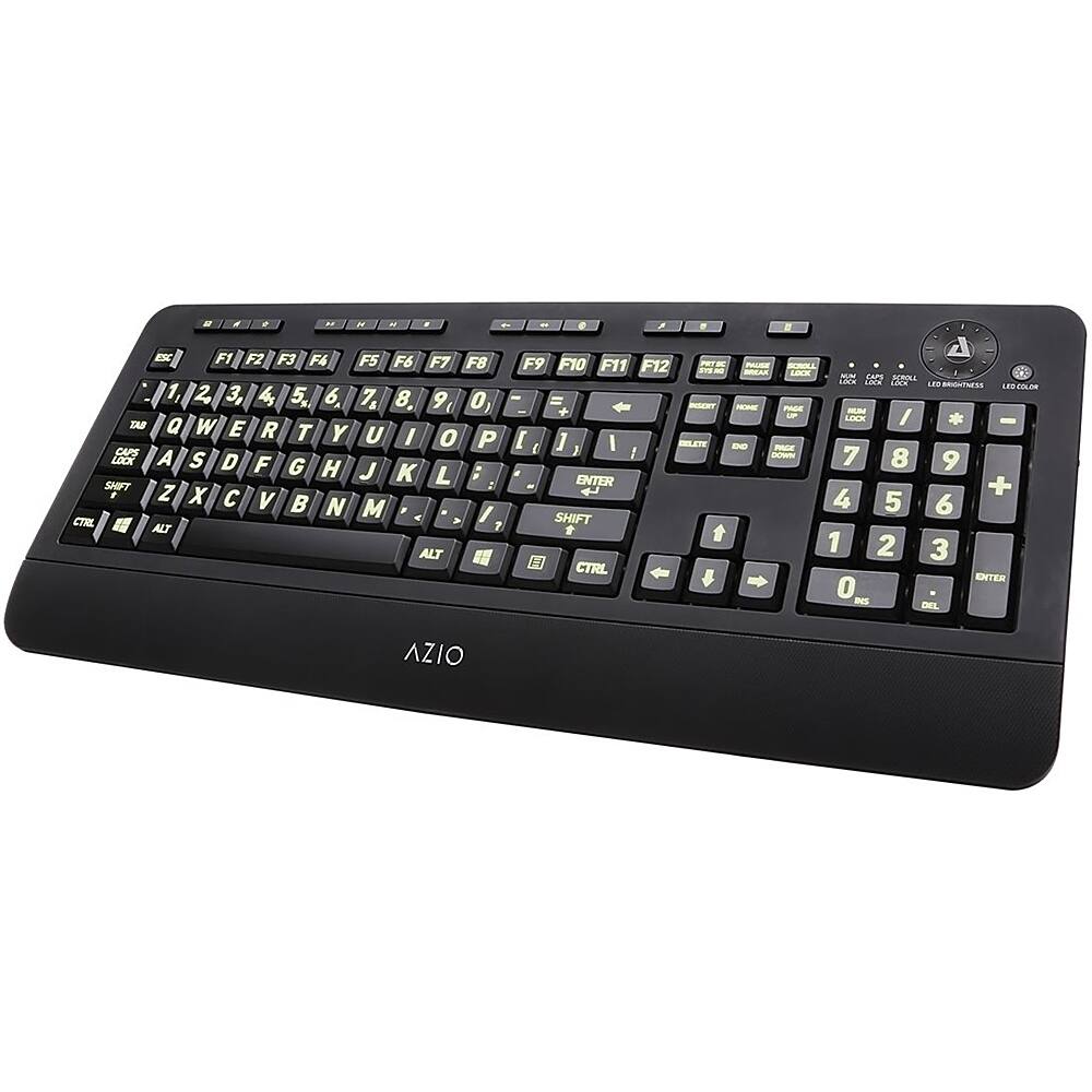 AZIO Vision Wired Keyboard with Back Lighting Black KB506 - Best Buy