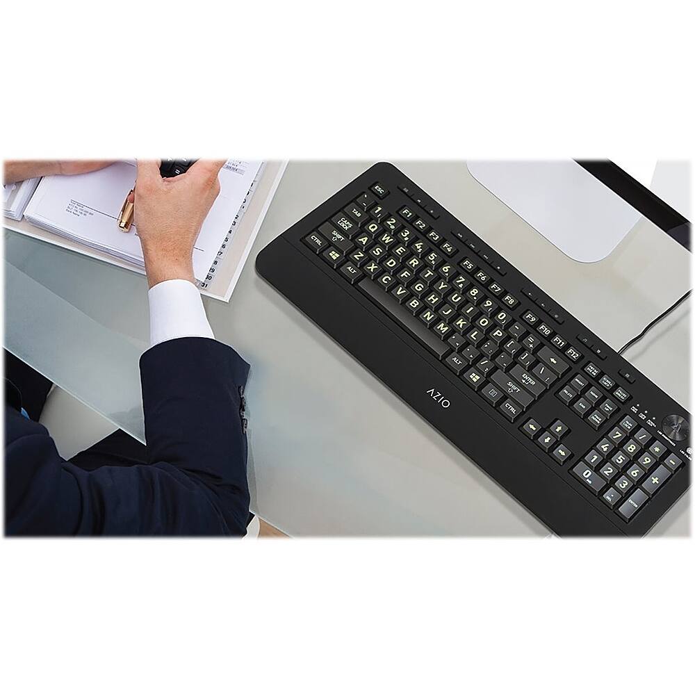 AZIO Vision Wired Keyboard with Back Lighting Black KB506 - Best Buy
