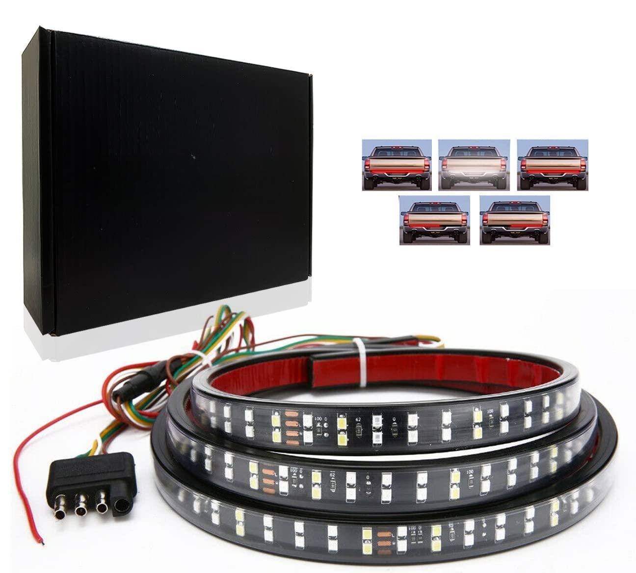 COTTAGE triple row inch led pick truck tailgate light bar side bed ...