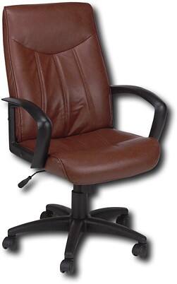 Best Buy: True Seating Leather Office Chair Brown 2084