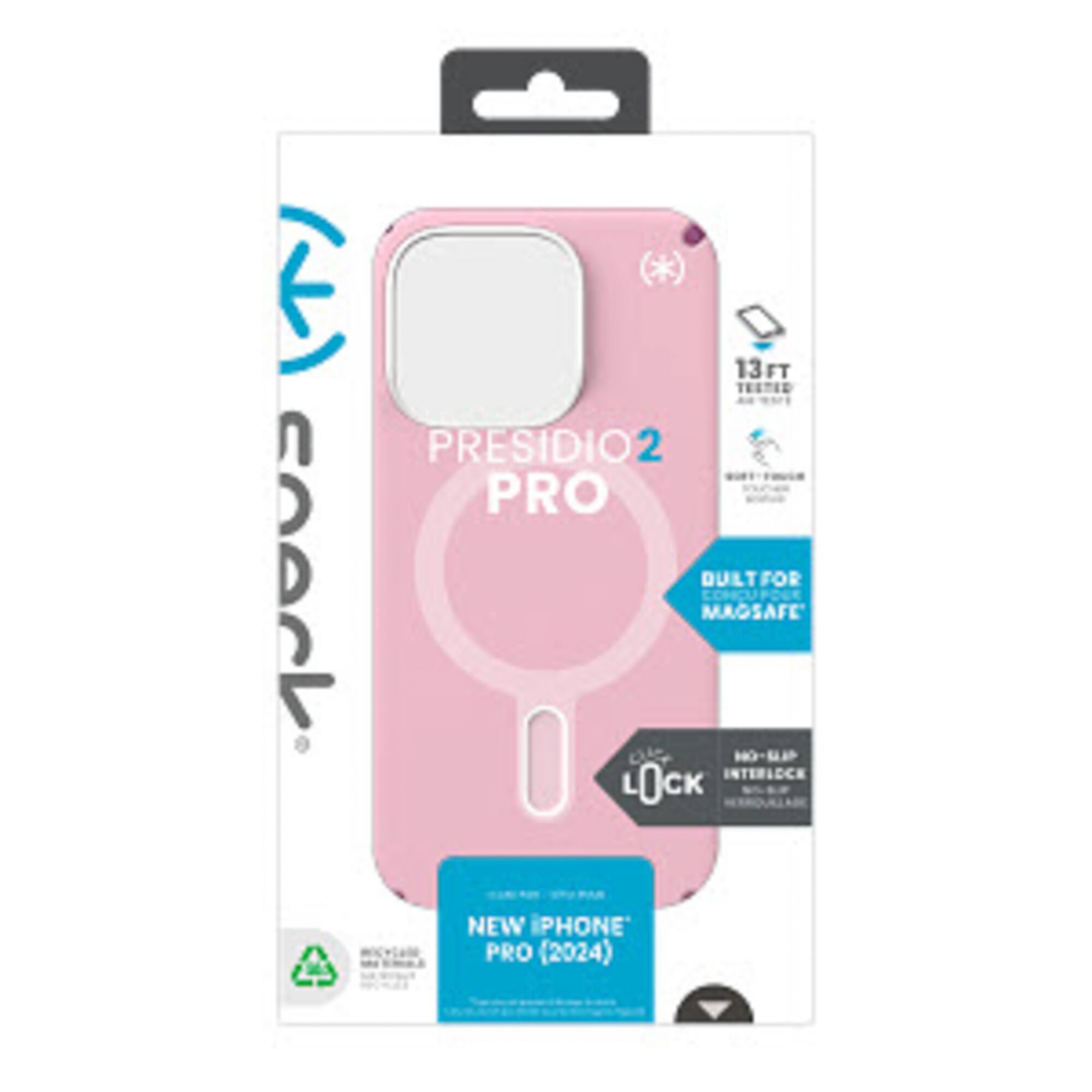 Speck Presidio2 Pro ClickLock Case with MagSafe for Apple iPhone 16 Pro Wednesday Pink 150700 ...