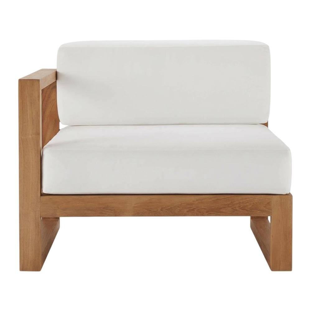 Outdoor Escape Outdoor Patio Teak Wood Left Arm Lounge Chair With ...