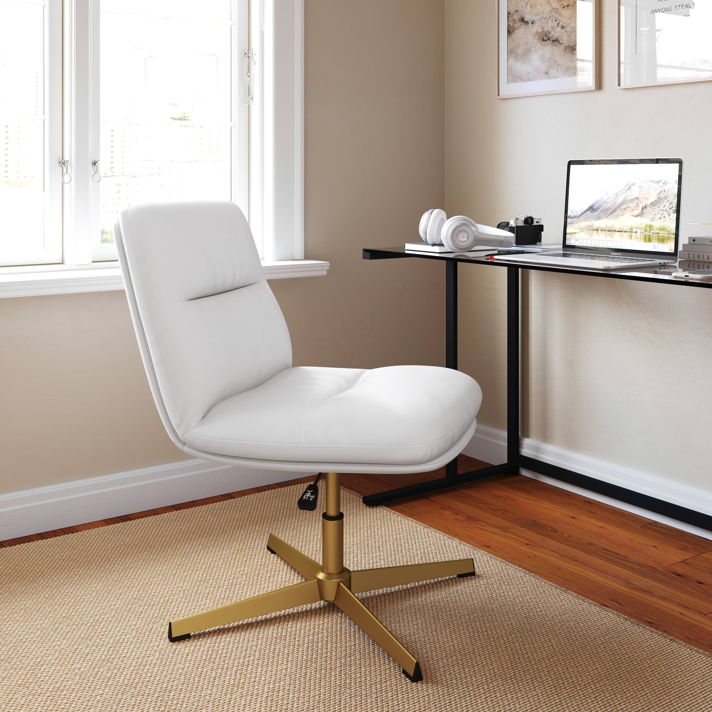 Emma + Oliver Mid Back Swivel Office Chair with Padded Upholstery ...