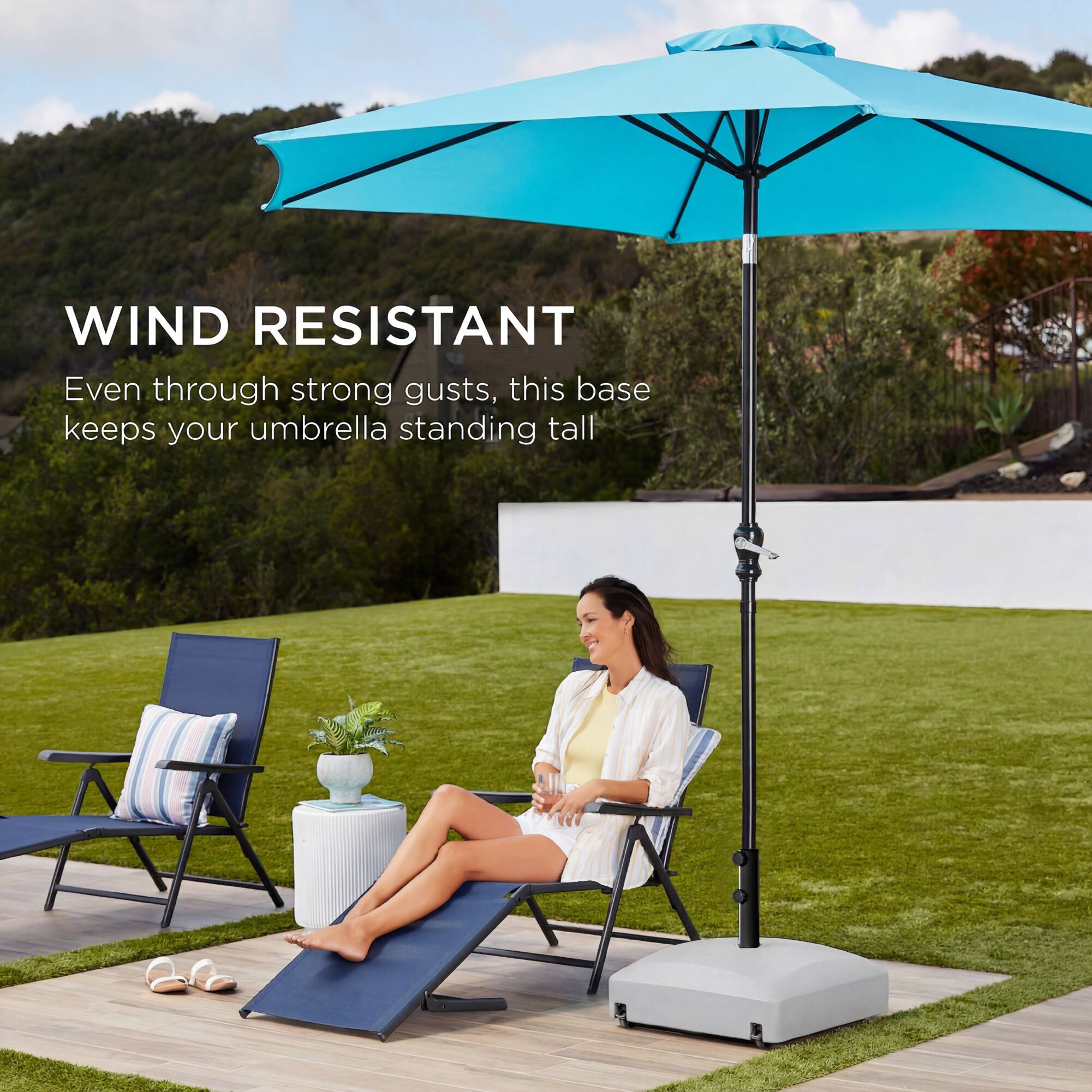 Best Choice Products Fillable Mobile Umbrella Base Heavy Duty Market ...
