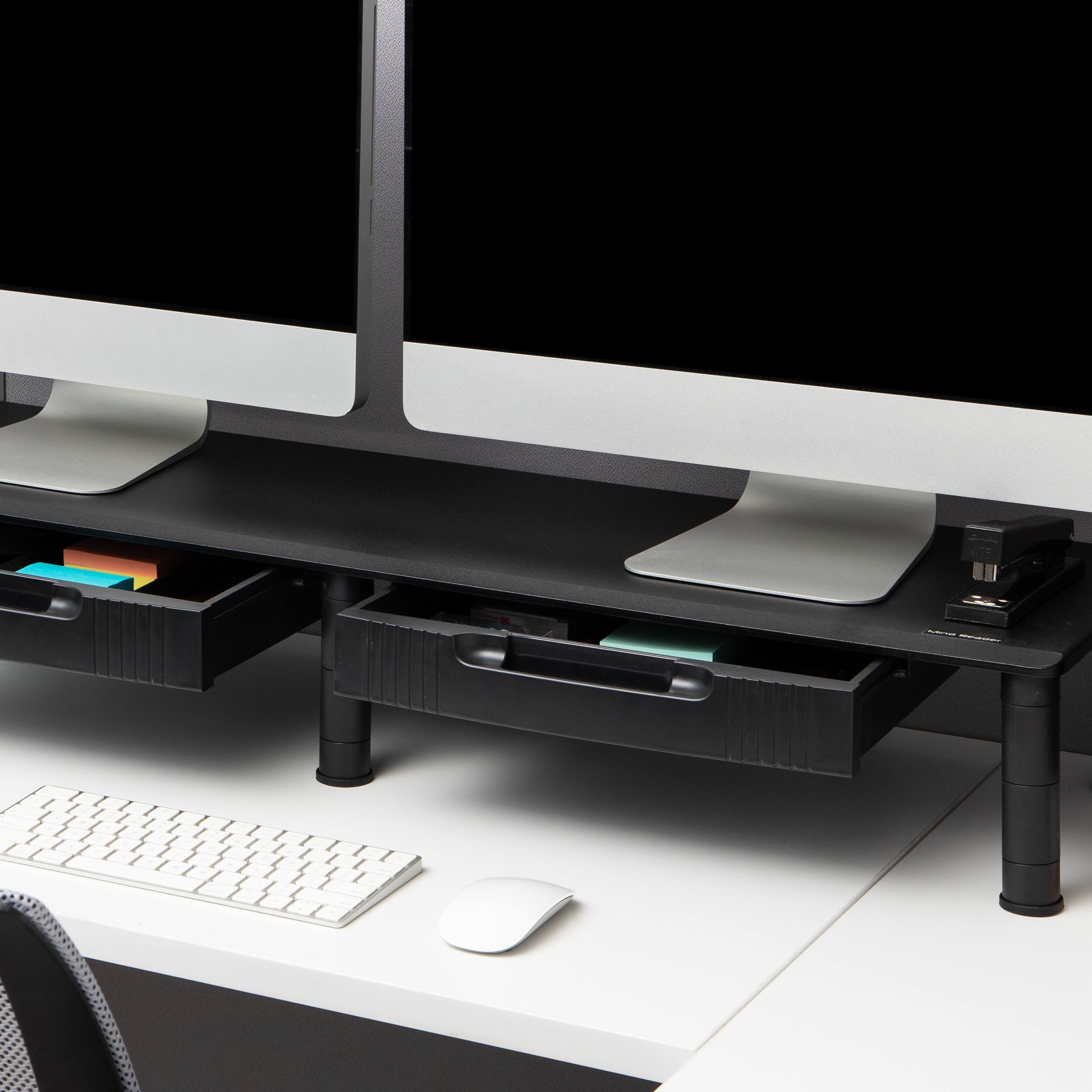 Customer Reviews: Mind Reader Dual Monitor Stand, Height Adjustable ...