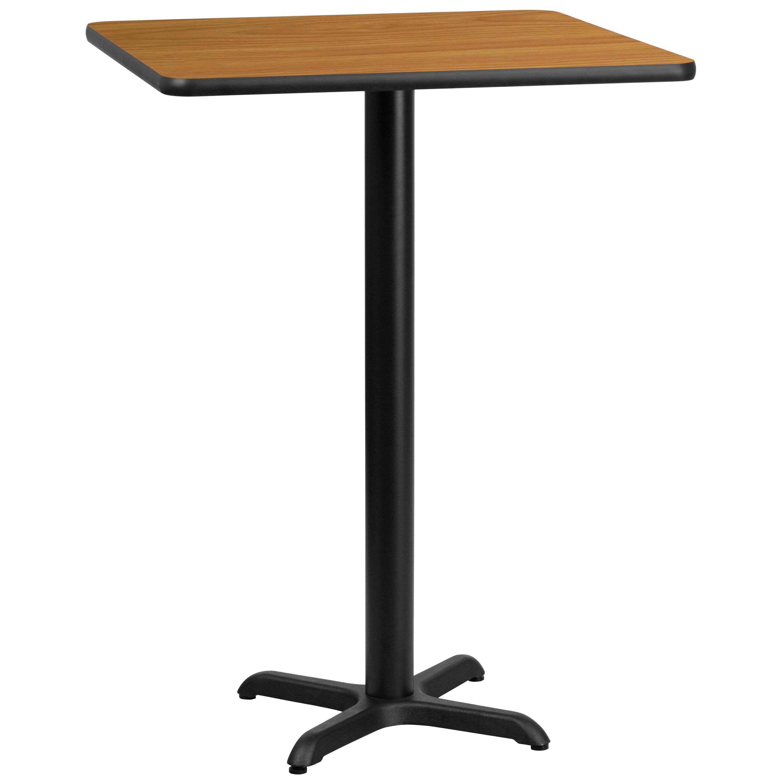Emma + Oliver 30" Square Laminate Table Top with 22"x22" Bar Height ...